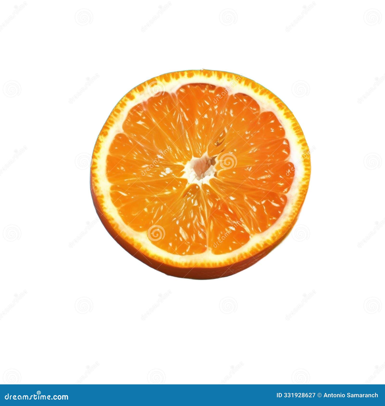 A Half of an Orange that is Cut in Half Stock Illustration ...