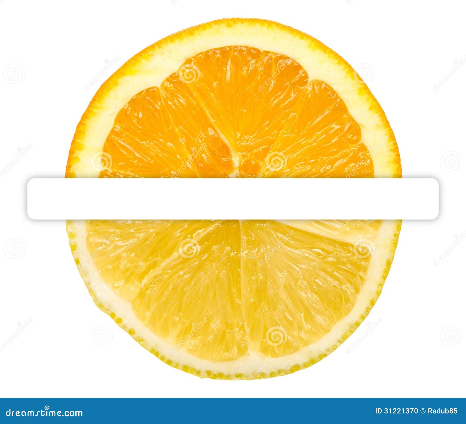 Half Orange Half Lemon stock photo. Image of label, fruit - 31221370