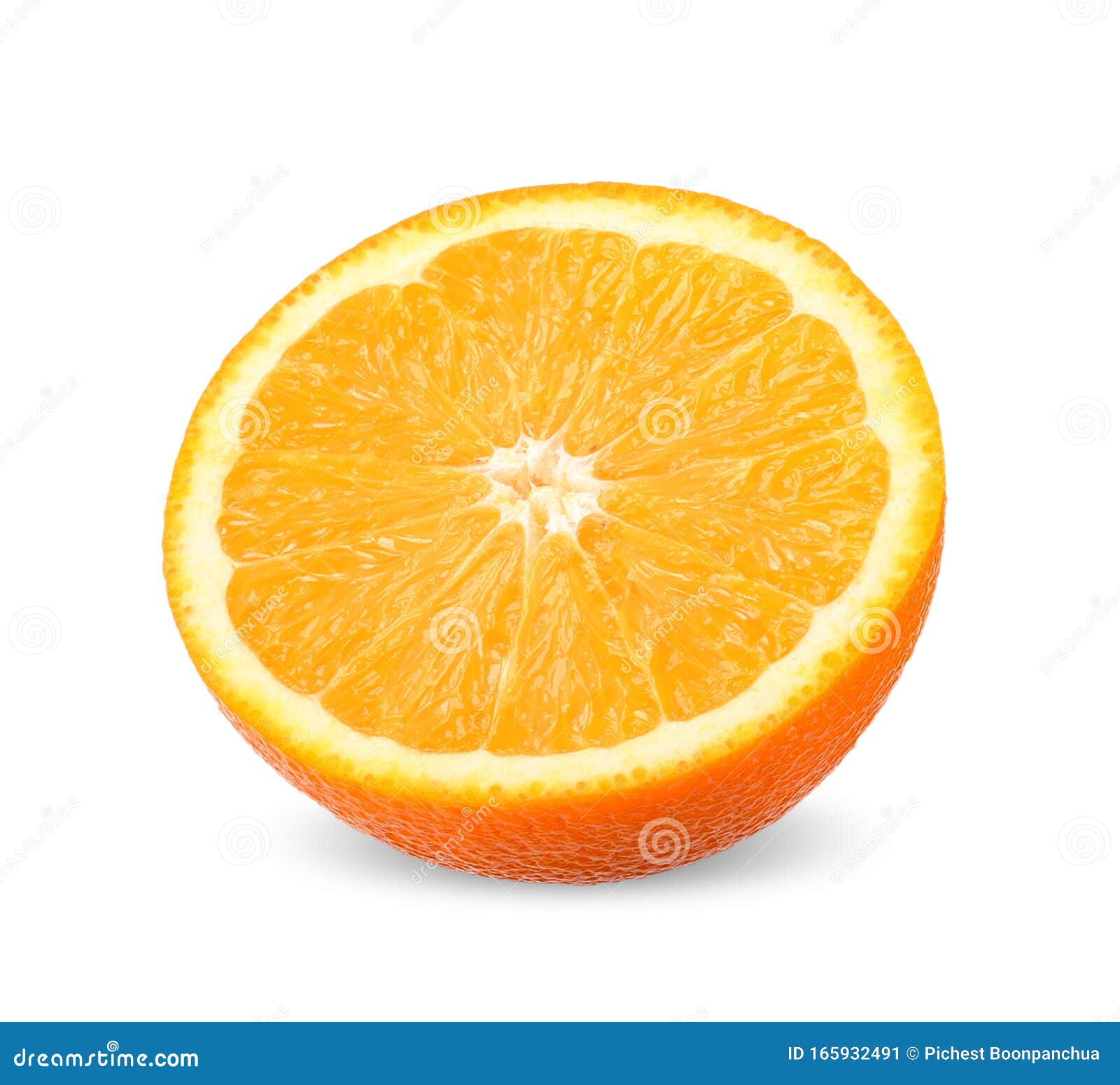 Half of Orange Isolated with Clipping Path Stock Image - Image of ...