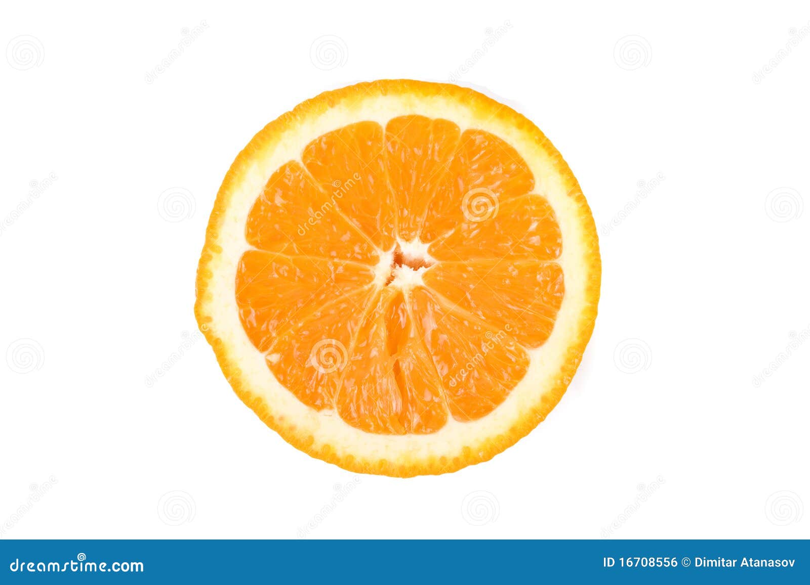 Half of Orange Isolated on White Background Stock Photo - Image of ...