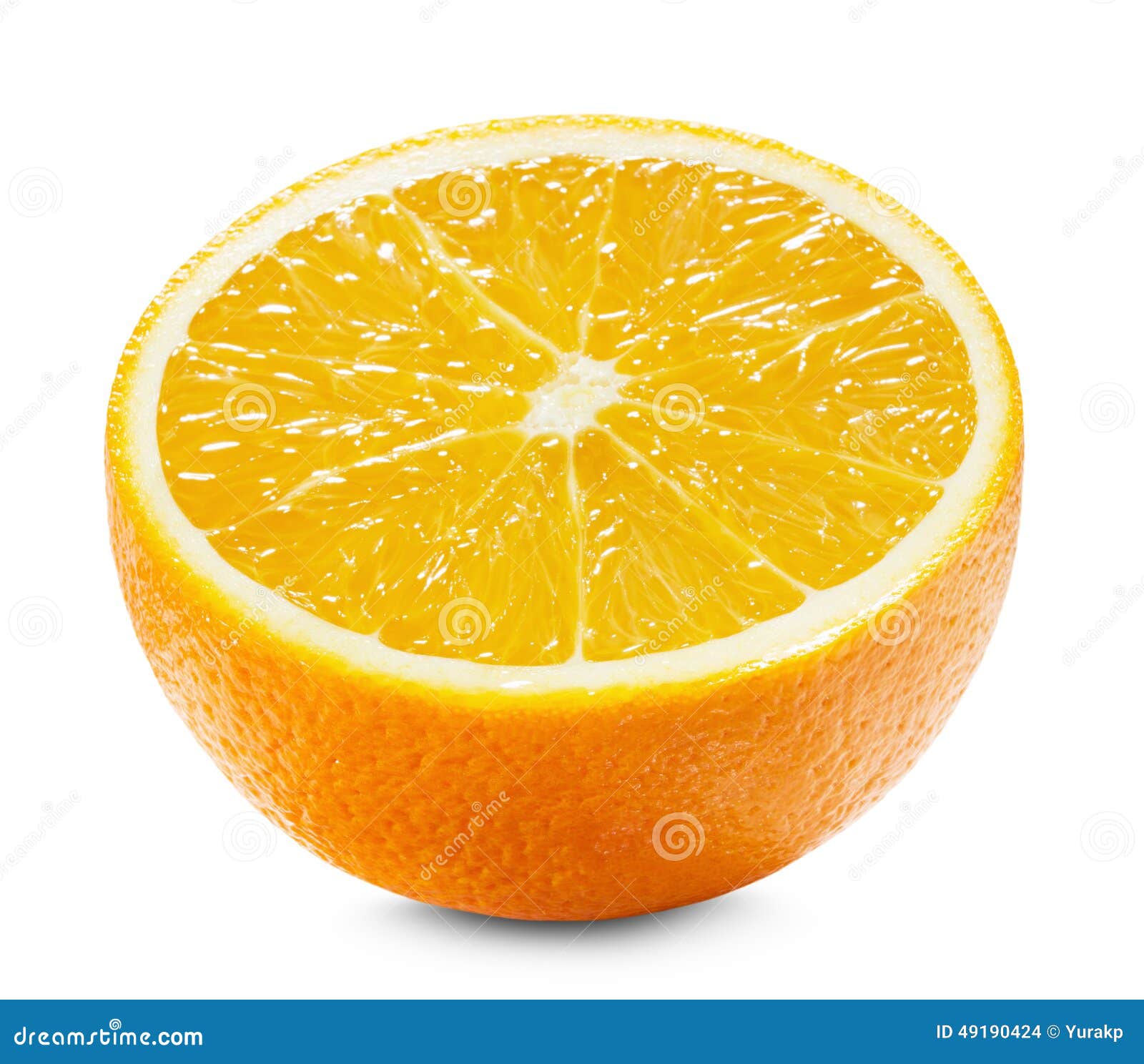 Half of Orange Isolated on the White Background Stock Photo - Image of ...