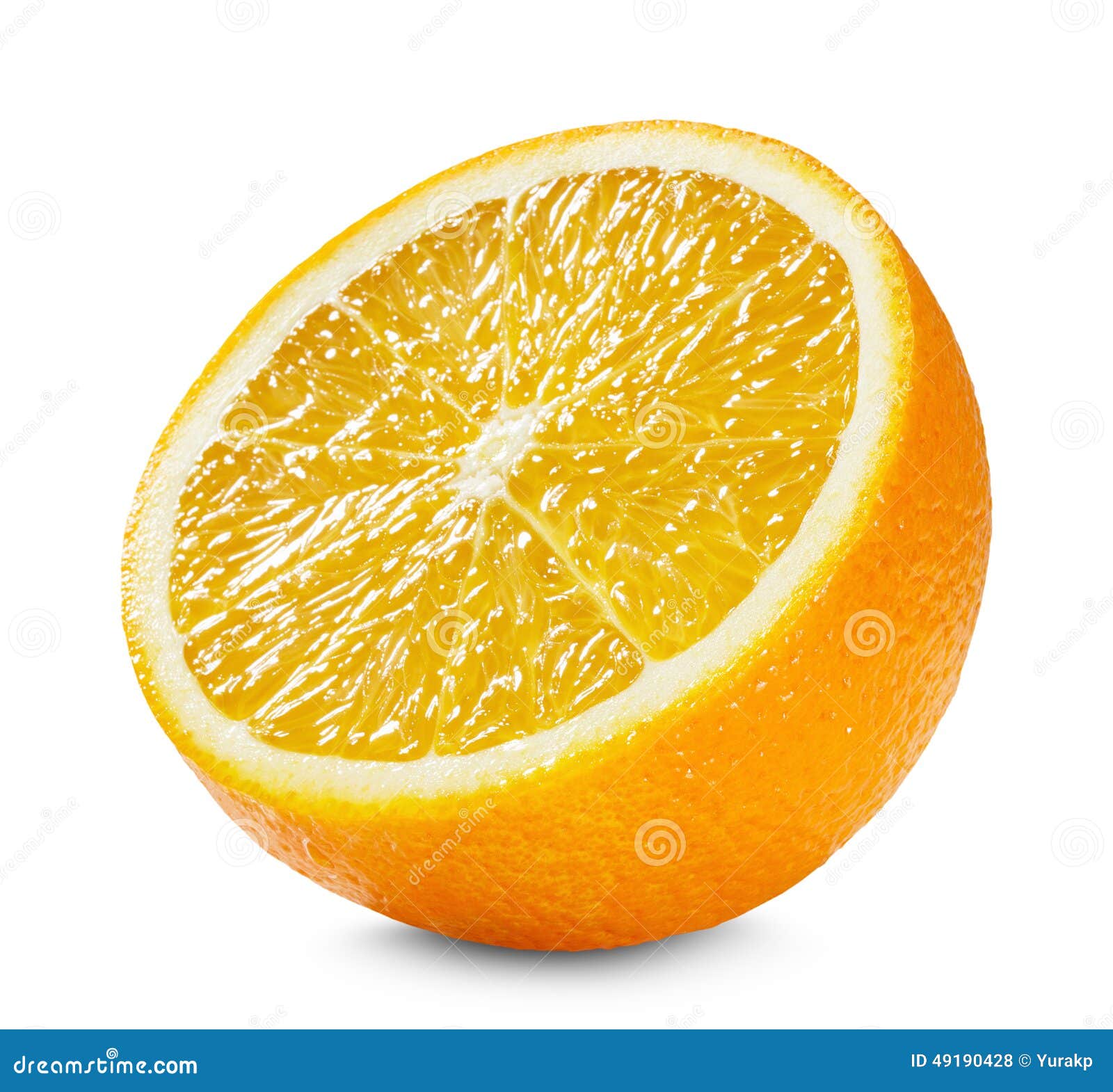 Half of Orange Isolated on the White Background Stock Photo - Image of ...