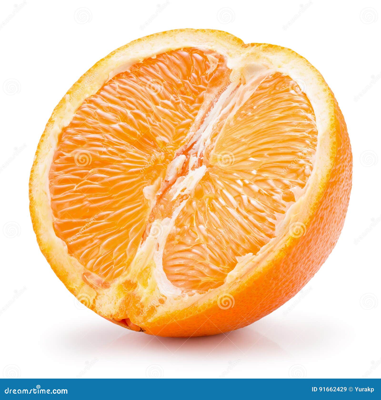 Half of Orange Isolated on a White Background Stock Image - Image of ...