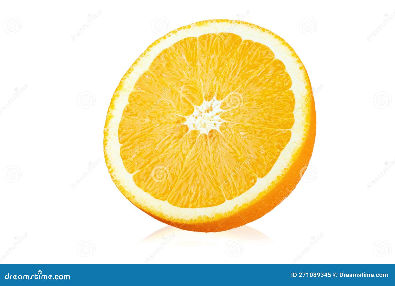 Half of an Orange Isolated on a White Background Stock Image - Image of ...