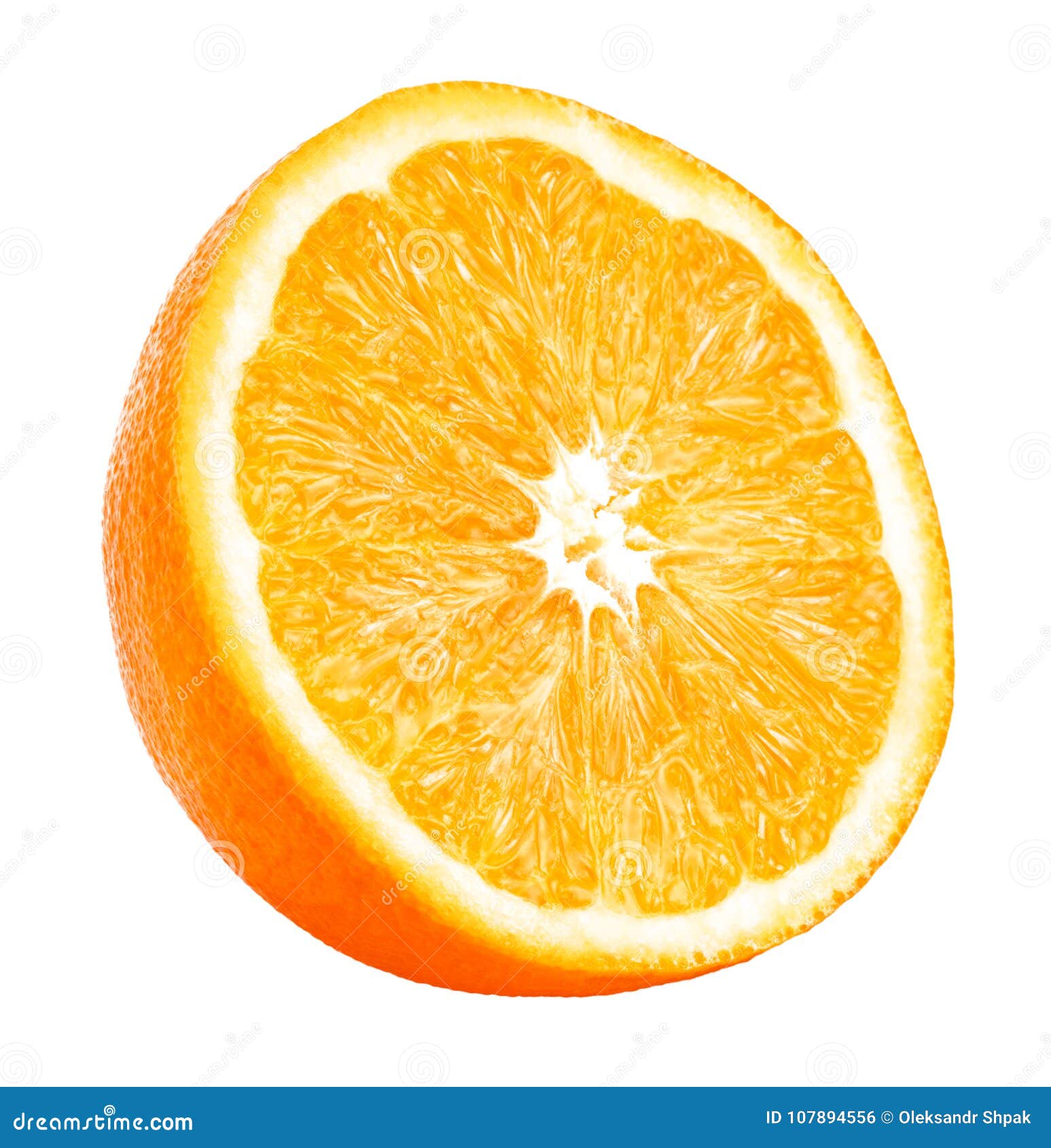 Half of Orange Isolated on a White Background Stock Photo - Image of ...