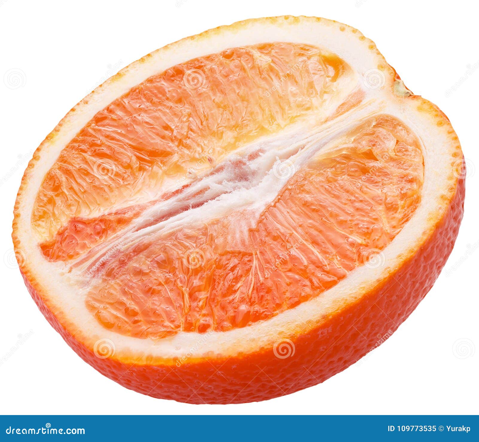 Half of Orange Isolated on a White Background Stock Image - Image of ...