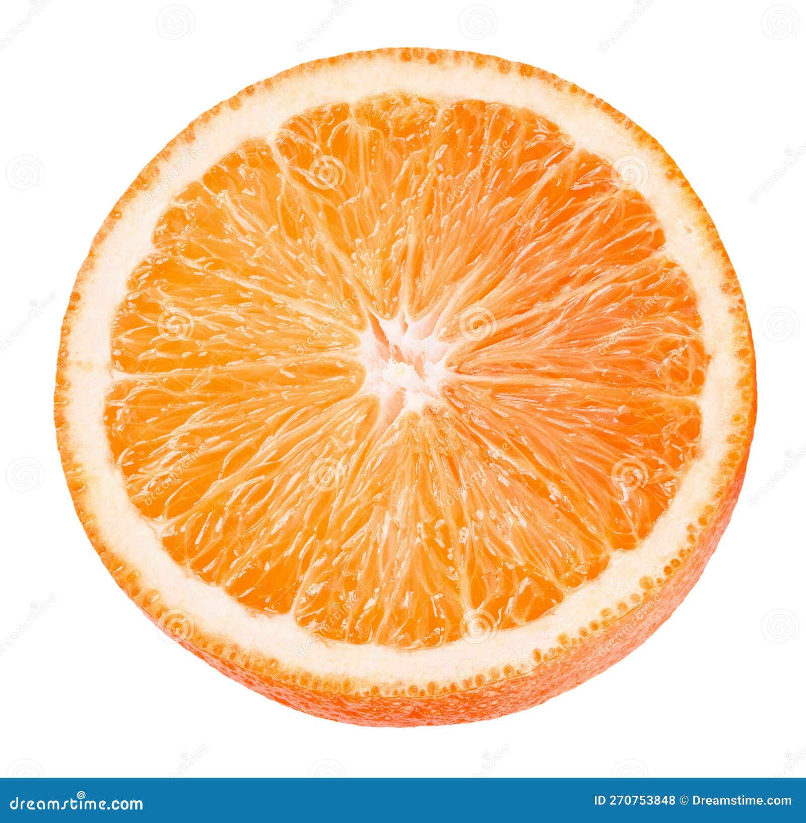 Half of Orange Isolated on a White Background Stock Photo - Image of ...