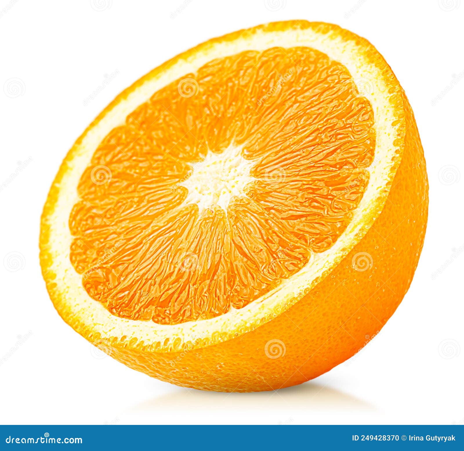 Half an orange stock photo. Image of ripe, front, white - 249428370