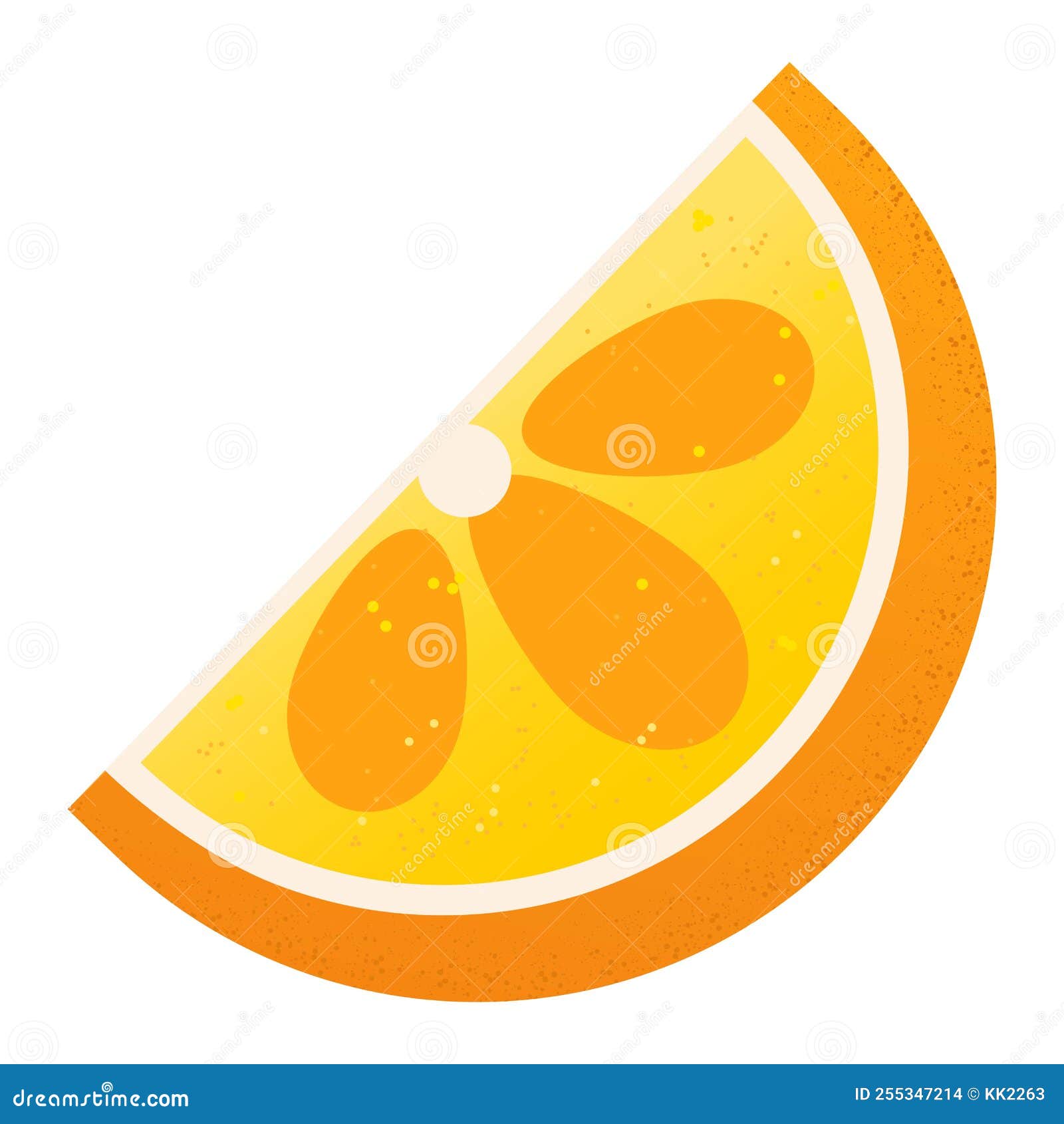 Half of orange slice stock vector. Illustration of nature - 255347214