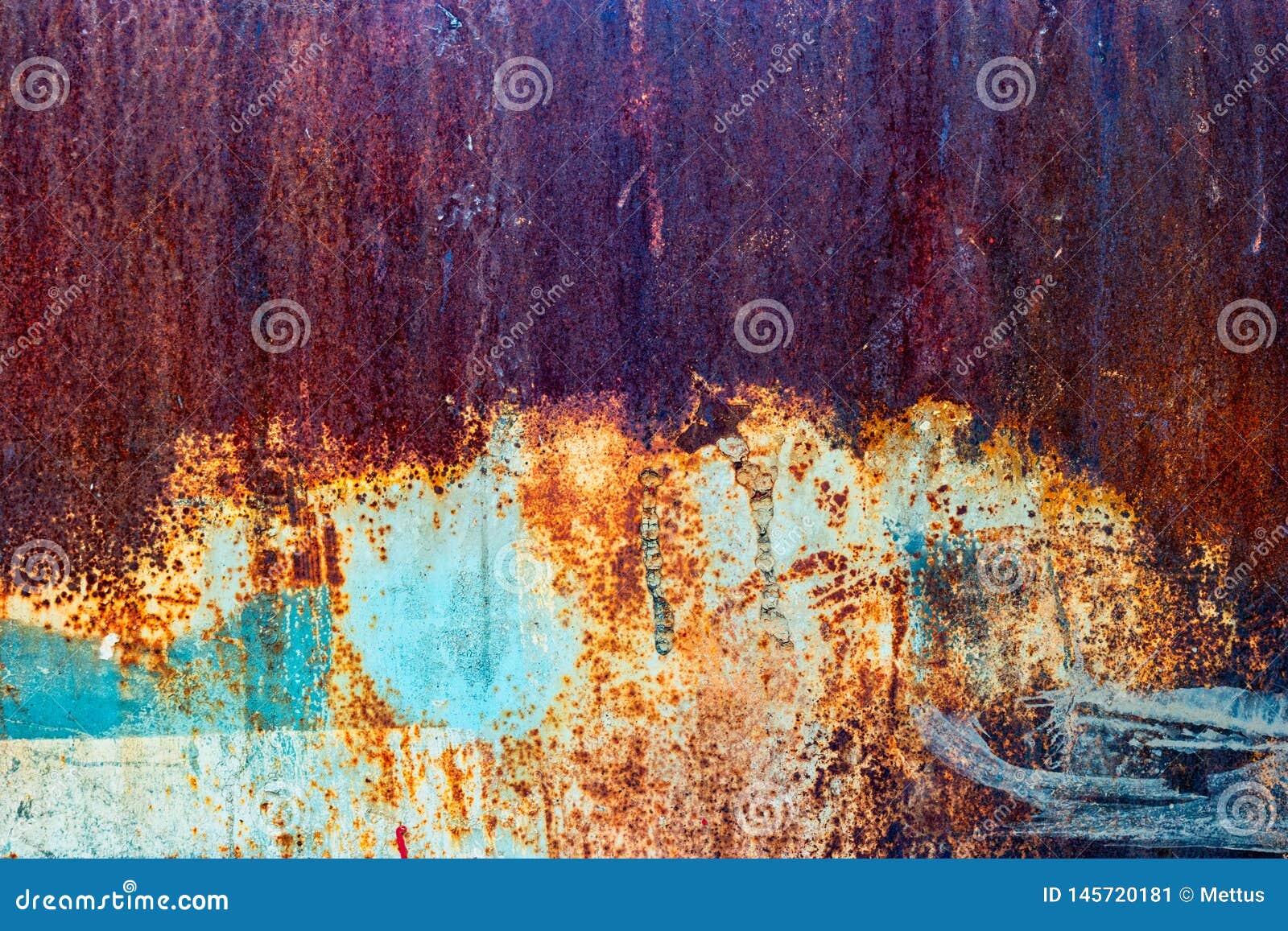 Half Painted Half Rusty Iron Sheet Stock Illustration - Illustration of ...