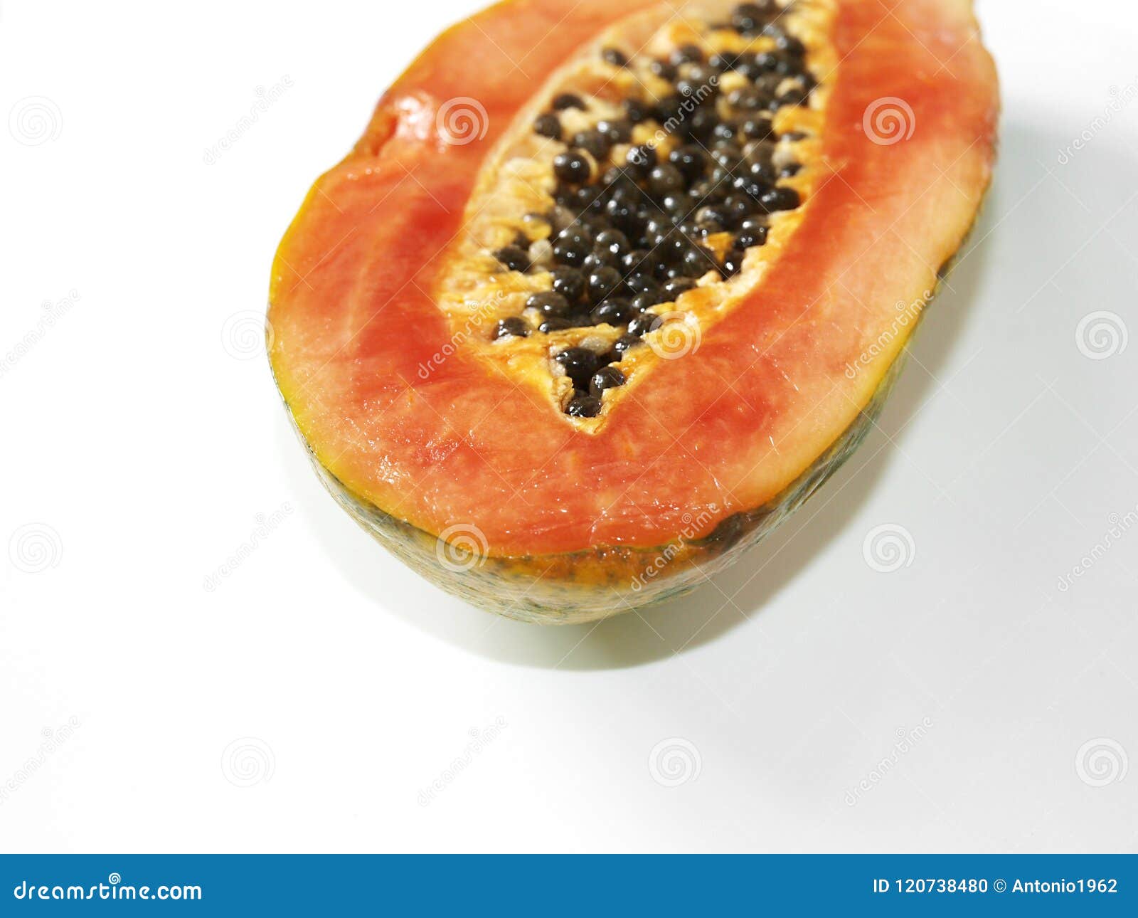 Papaya Fruit Isolated White Stock Photo - Image of flavour, joint ...