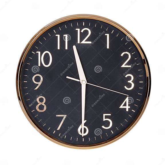 Half Past Eleven on the Clock Stock Image - Image of hour, office: 62597865