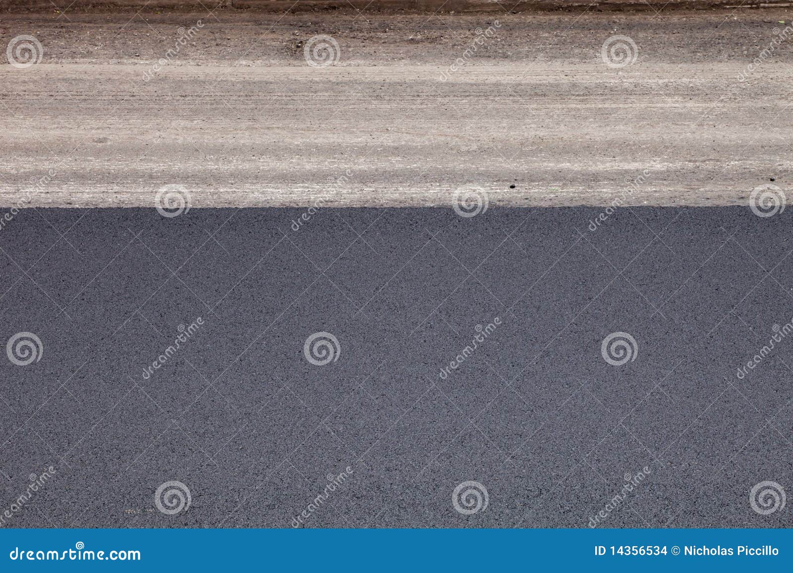 Half-paved Road stock photo. Image of pavement, asphalt - 14356534