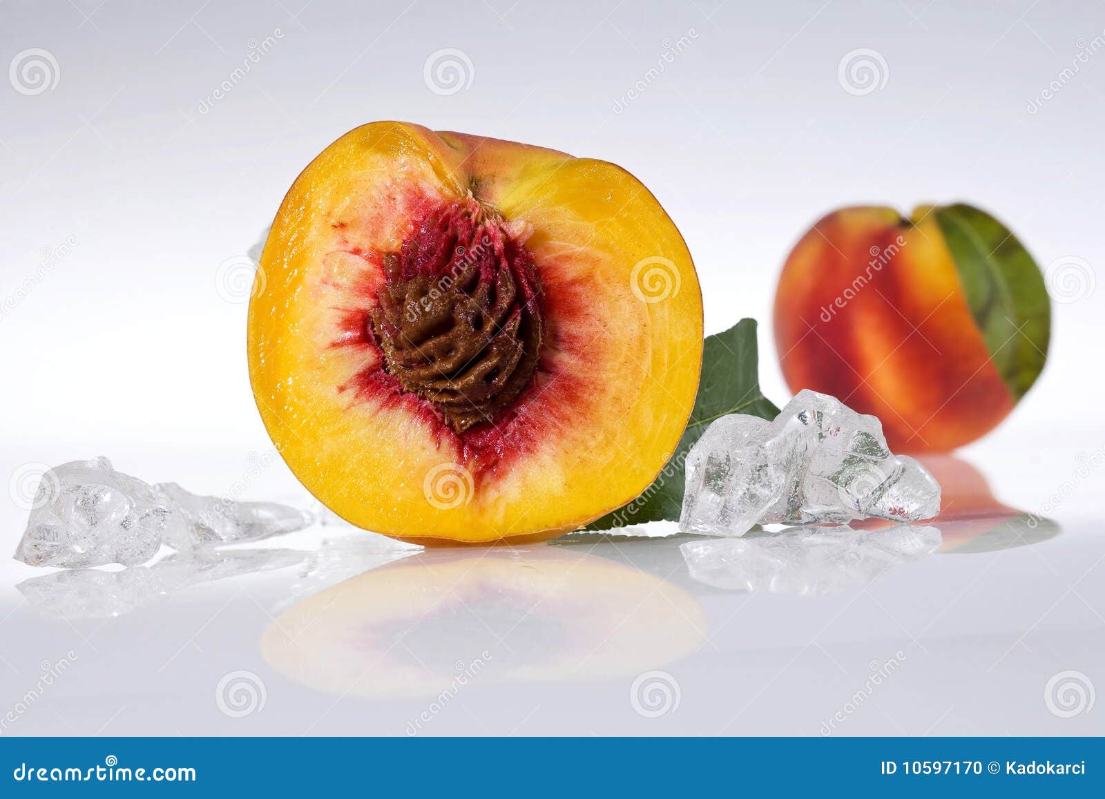 Half peach stock photo. Image of yellow, food, healthy - 10597170