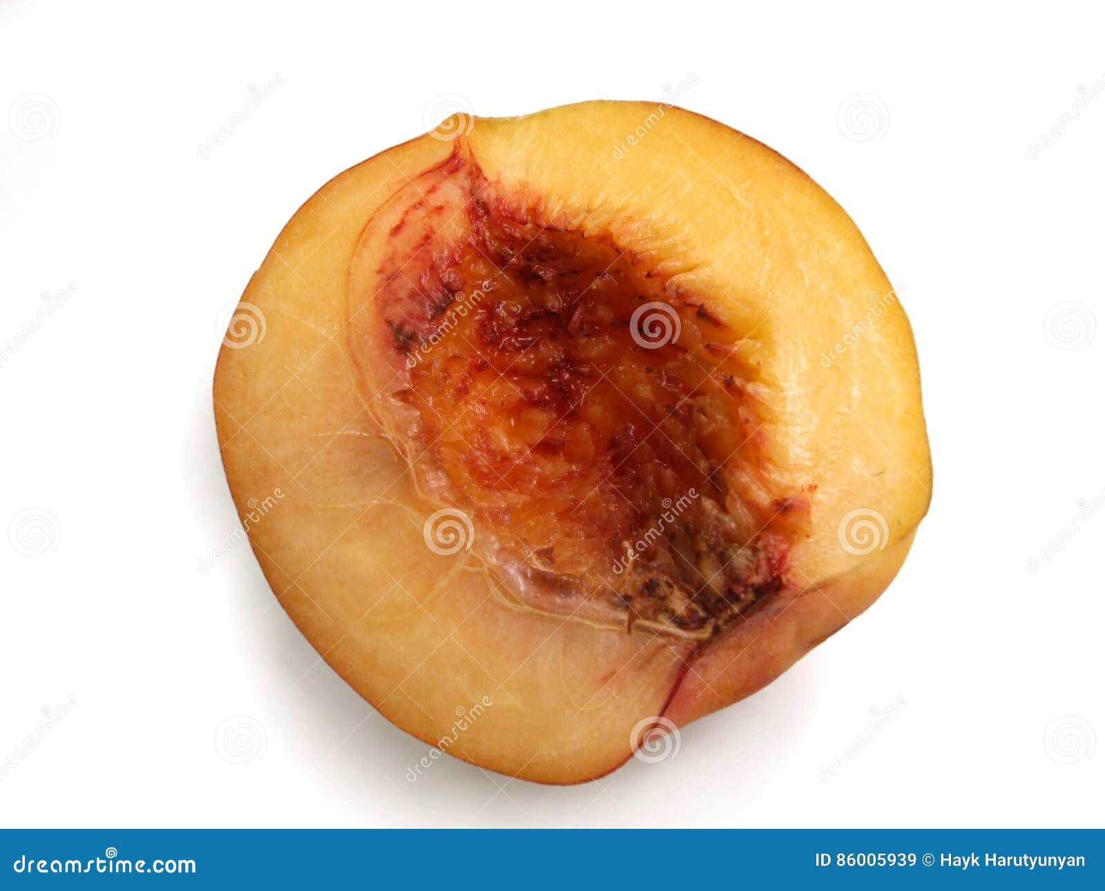 Half Peach Isolated on White Background Stock Image - Image of peach ...