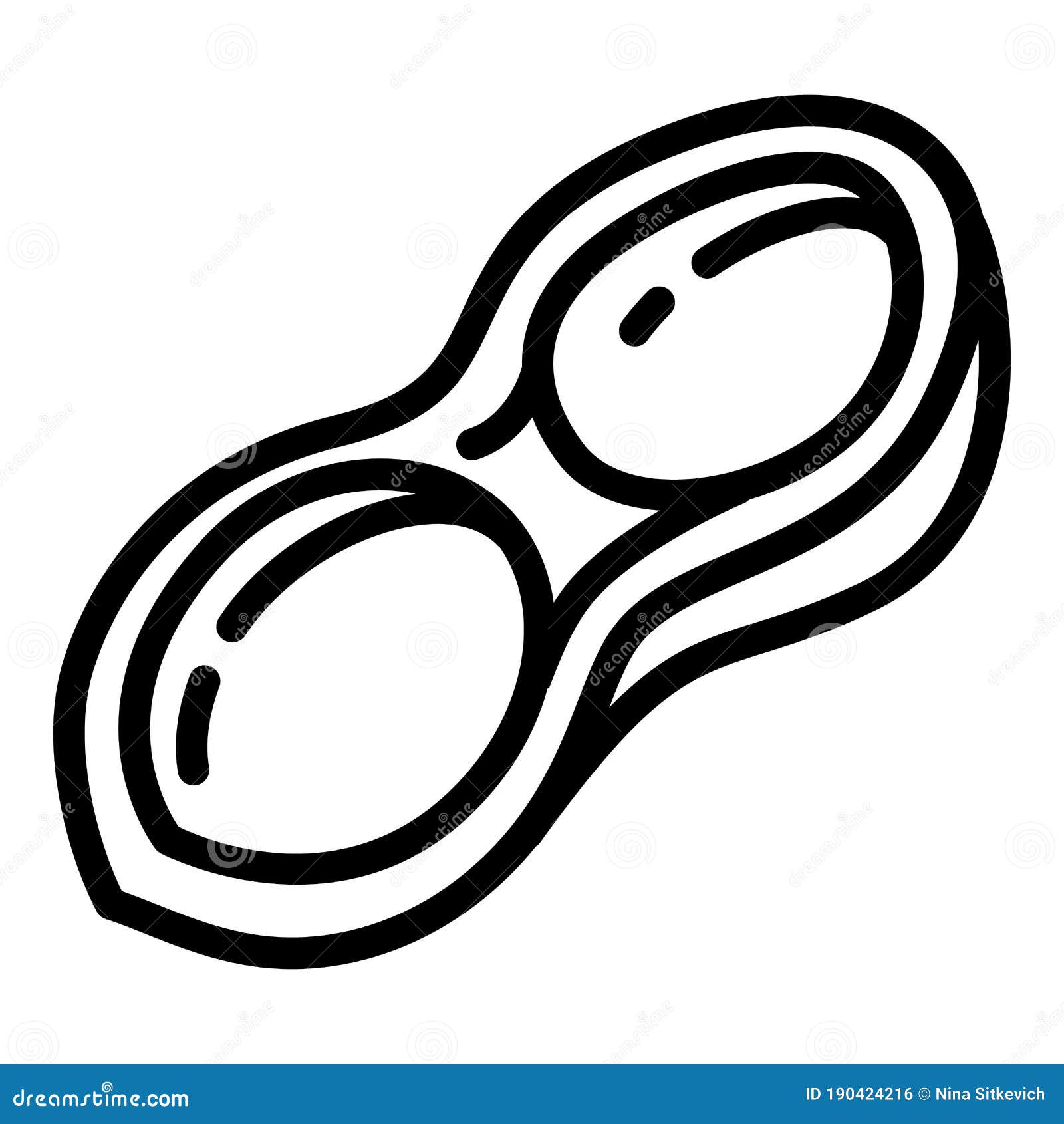 Peanut In Shell Realistic Icon. Groundnut Peeled And Unpeeled. Monkey ...