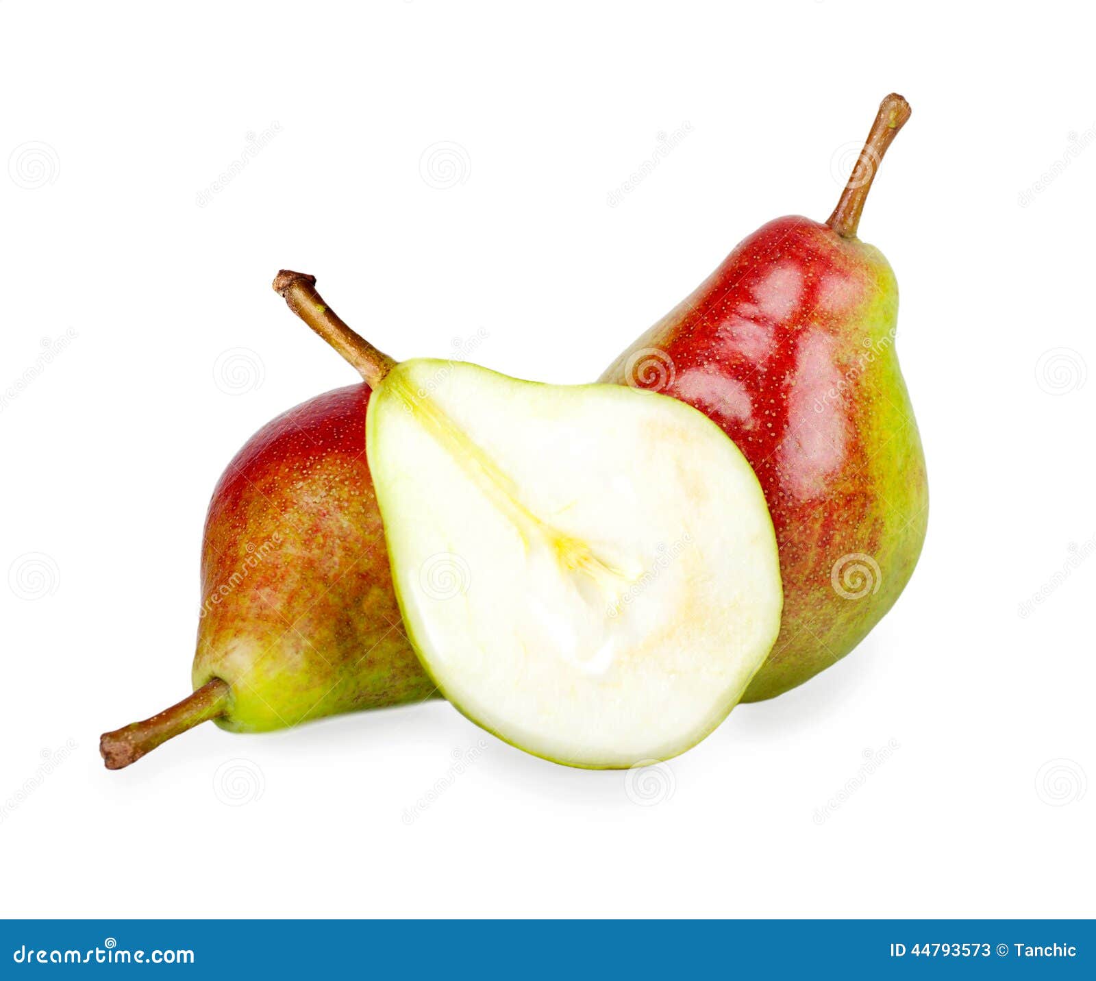 Half Pear on the Background of the Two Pears Stock Image - Image of ...