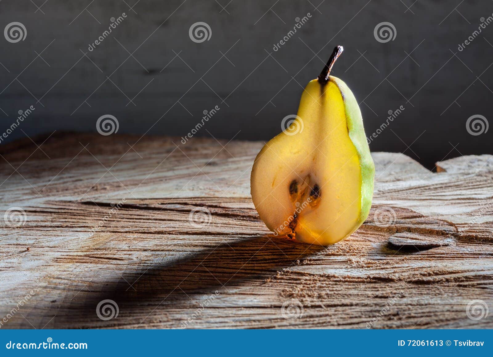 Half of Pear Glowing with Light Stock Image - Image of tasty, food ...