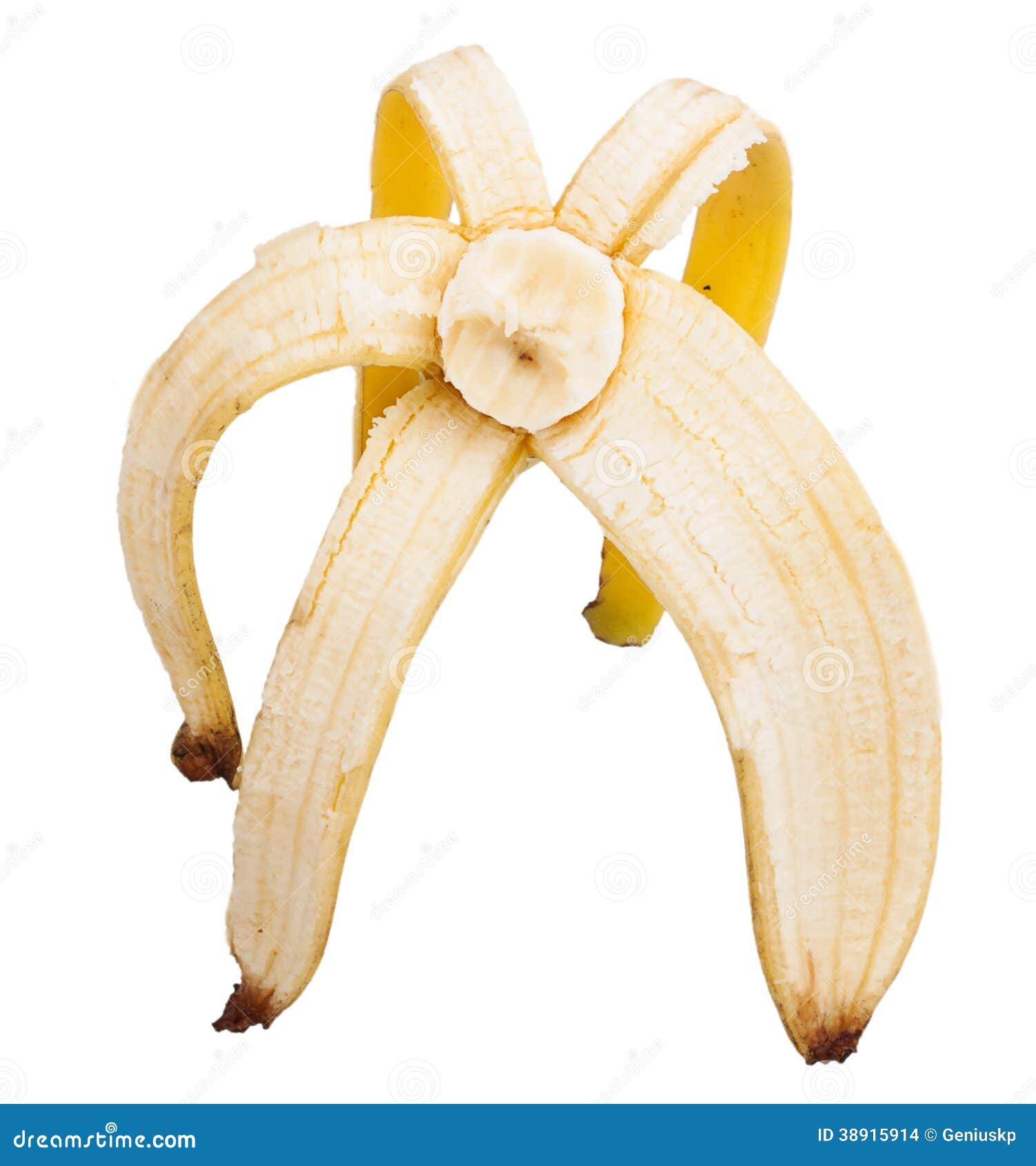Half peeled banana stock photo. Image of nutritious, food - 38915914