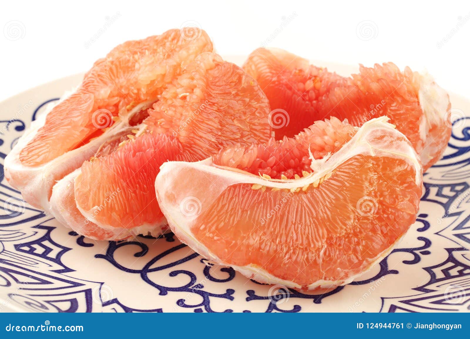 A Half Peeled Grapefruit on a Pop Colored Stock Image - Image of still ...