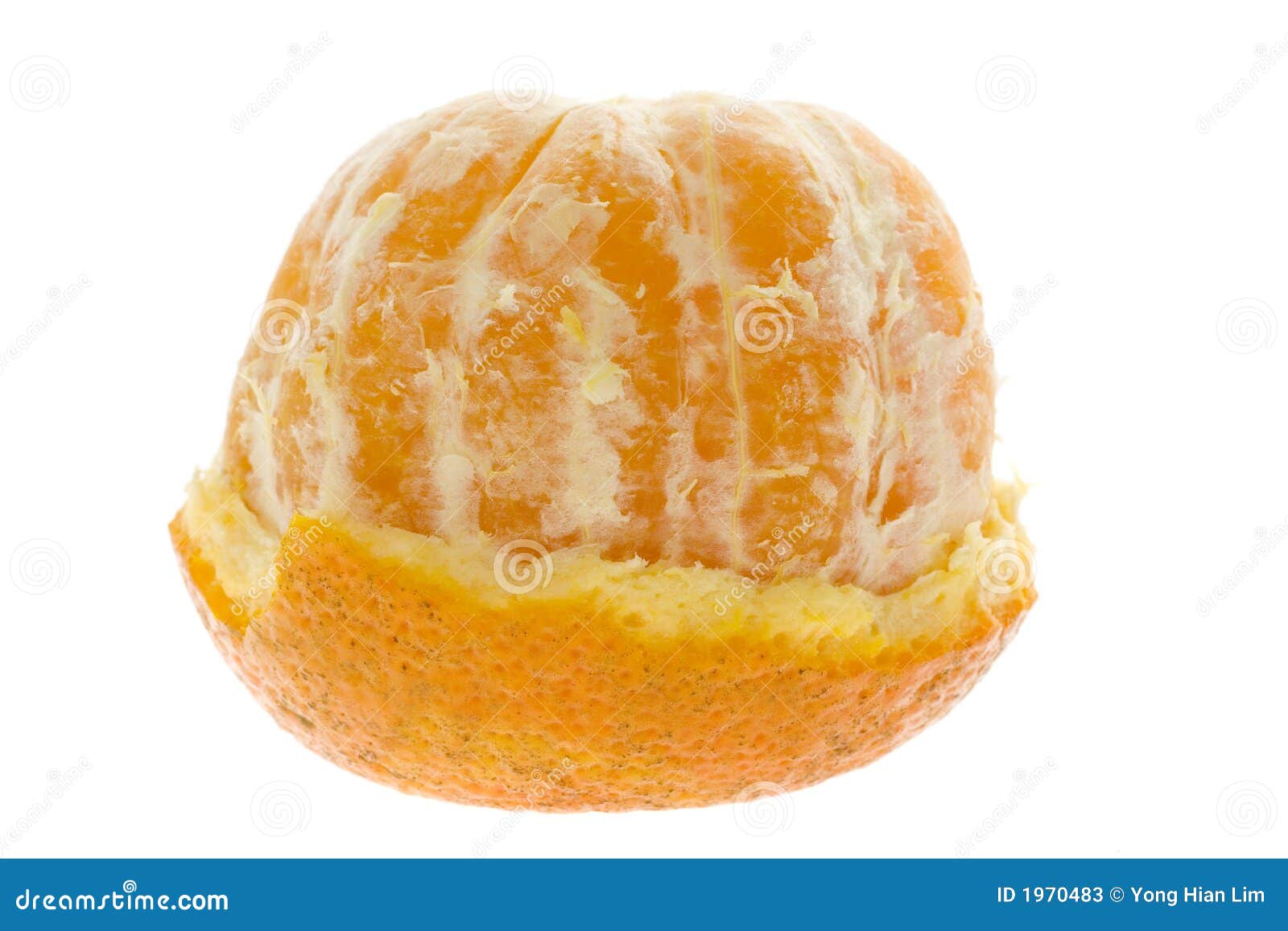 Half Peeled Mandarin Orange Stock Image - Image of isolated, clementine ...