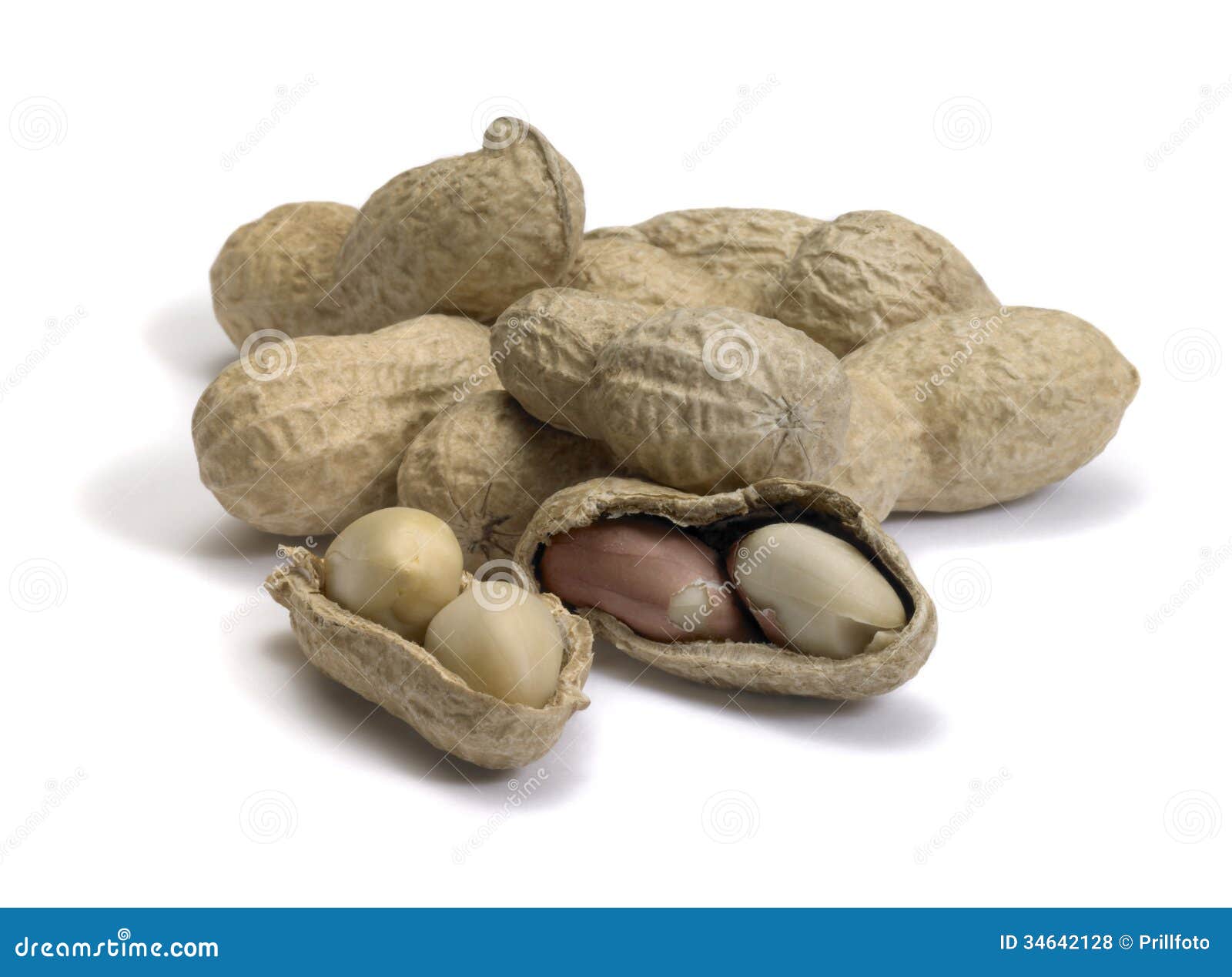 Half peeled peanut stock photo. Image of grain, crop - 34642128