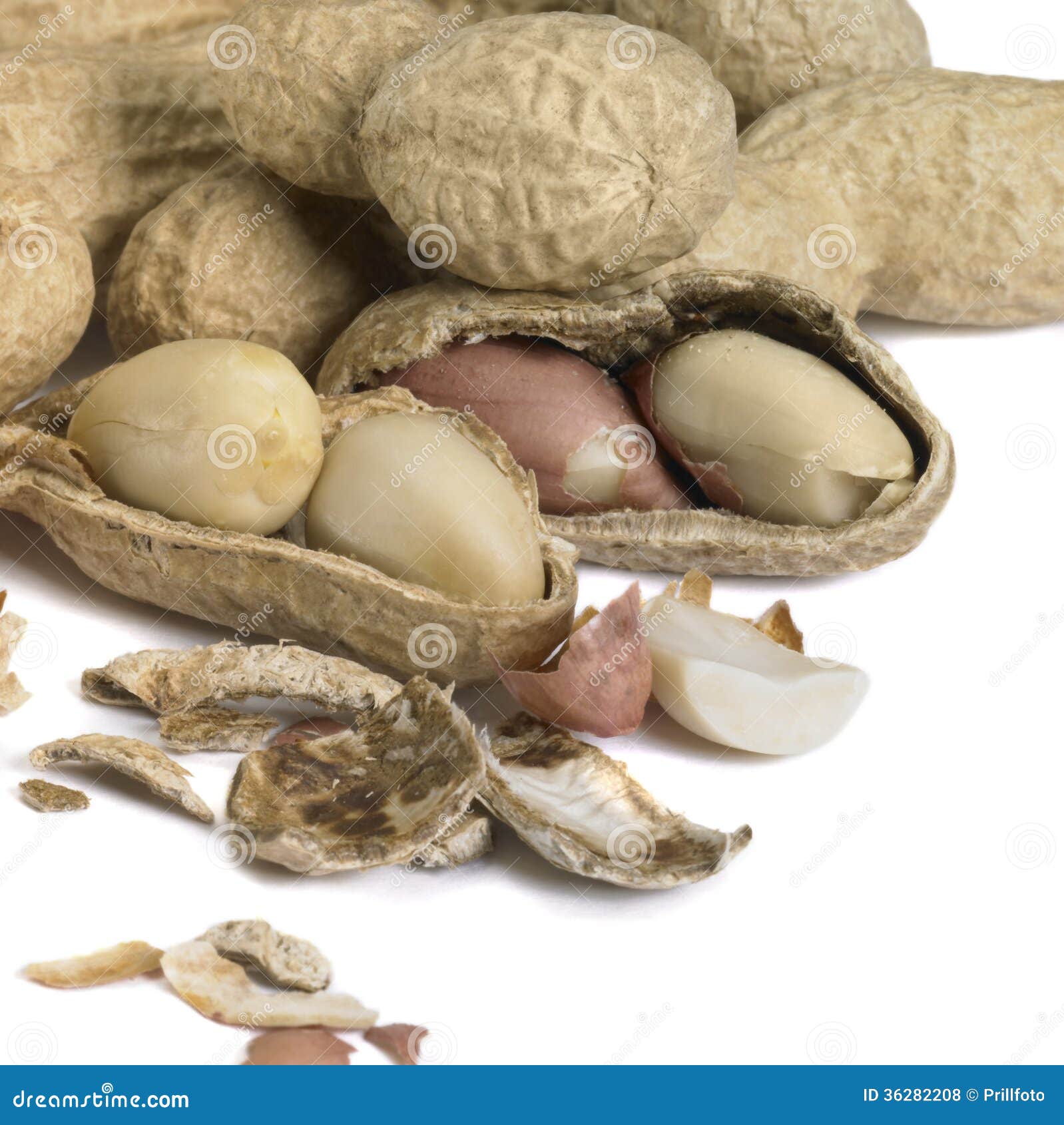 Half peeled peanut stock photo. Image of dried, peanut - 36282208