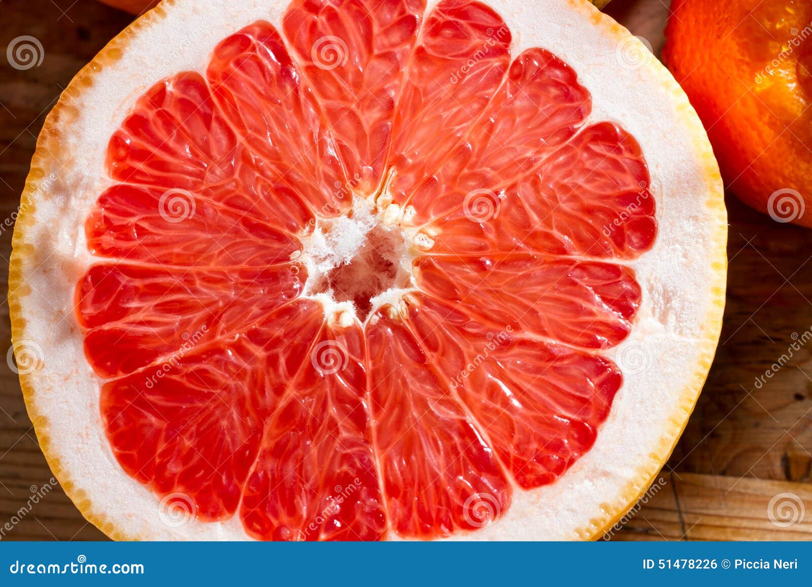 Half a pink grapefruit. stock photo. Image of nutrition - 51478226