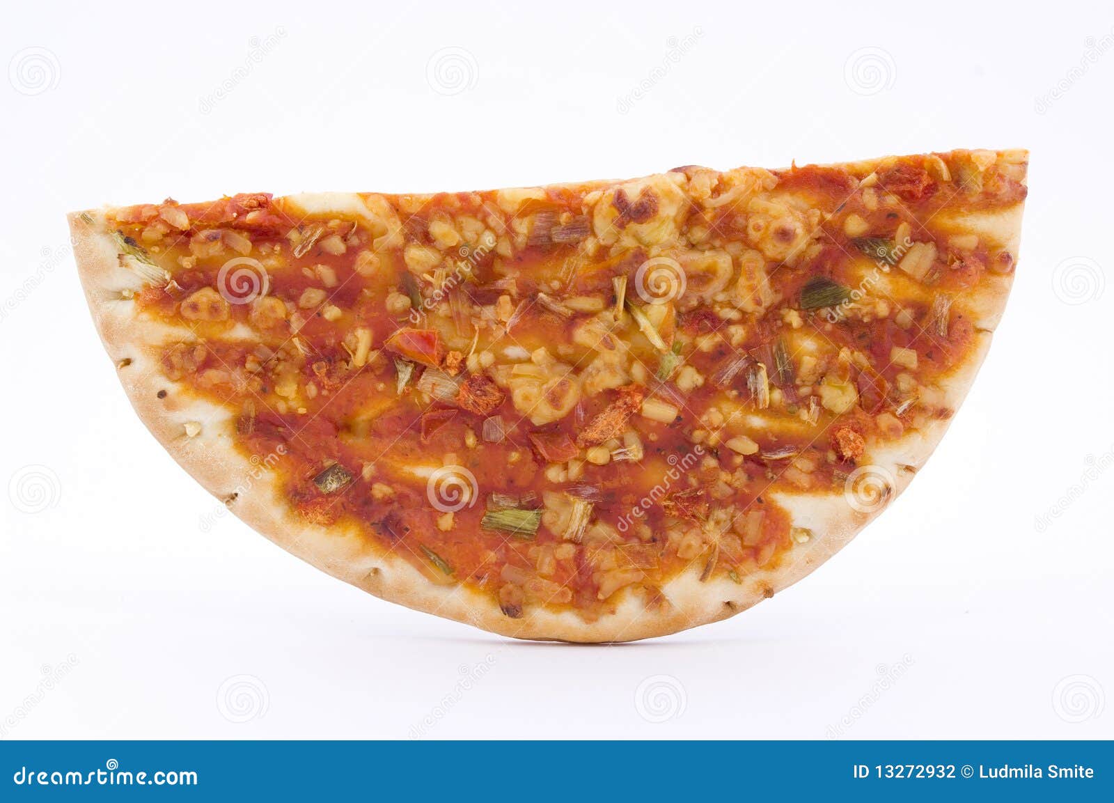 Half of pizza. stock photo. Image of yellow, pizza, pepper - 13272932
