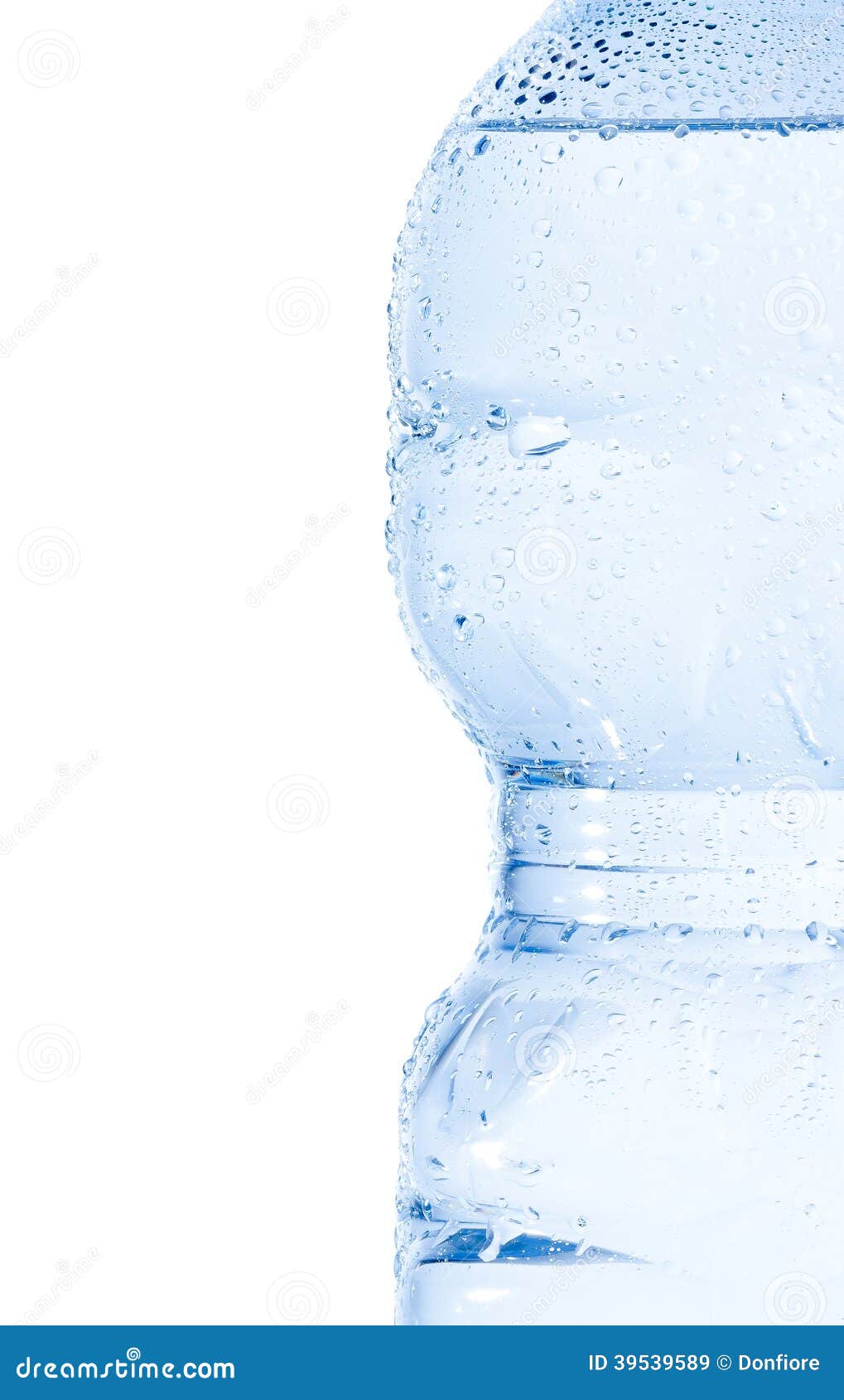 Half Plastic Bottle with Water and Drops, Concept of Nutrition and Diet ...