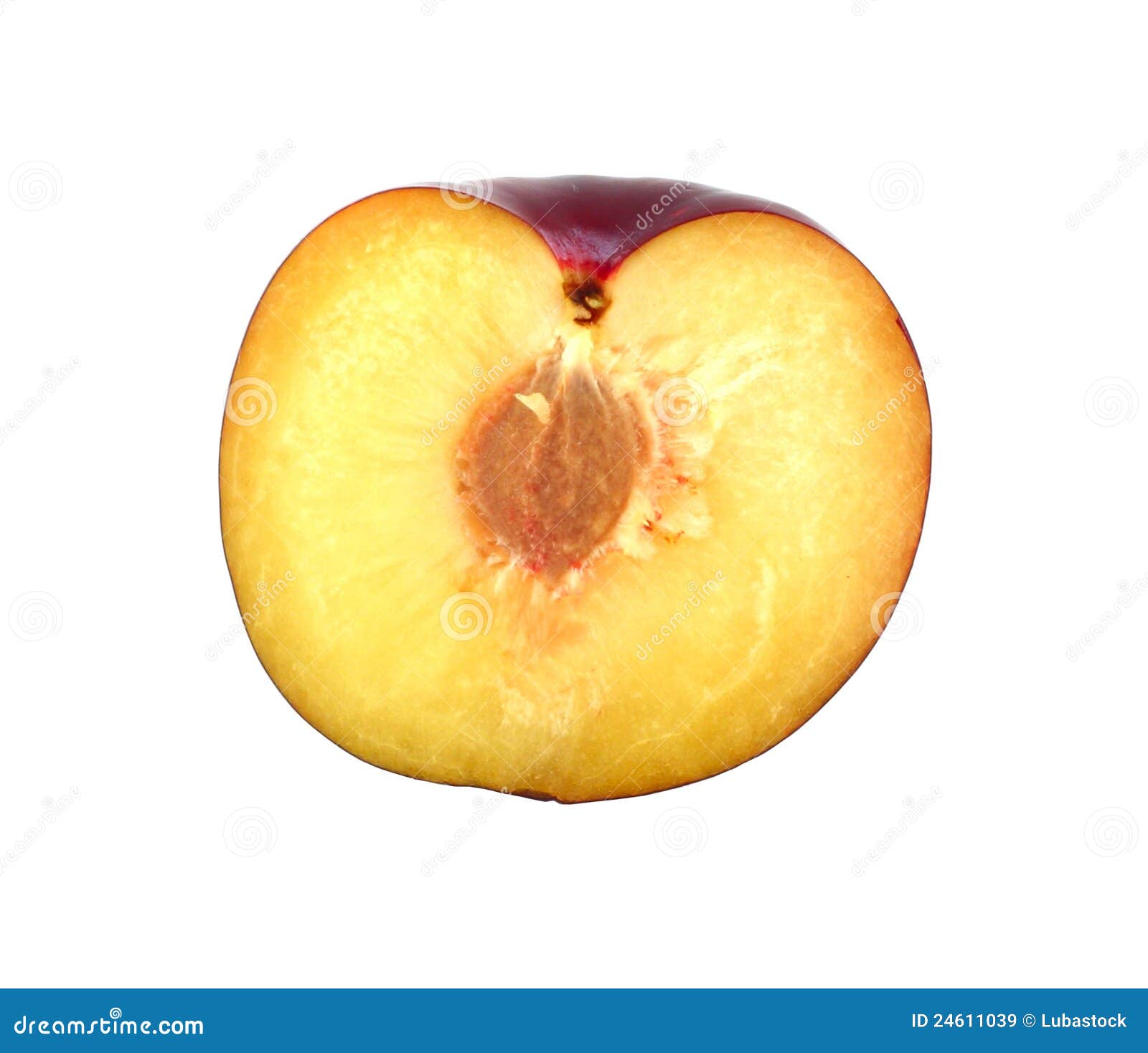 Half of plum stock image. Image of ripe, round, clean - 24611039