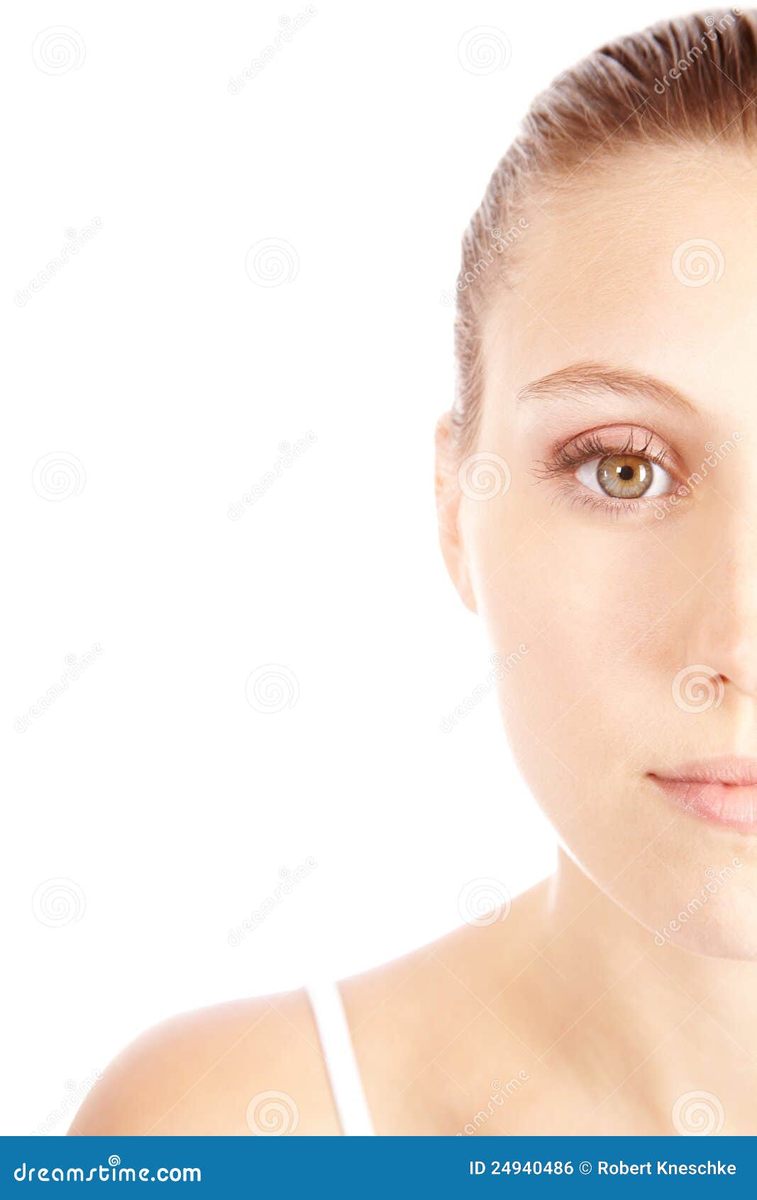 Half Portrait of Attractive Woman Stock Photo - Image of natural ...