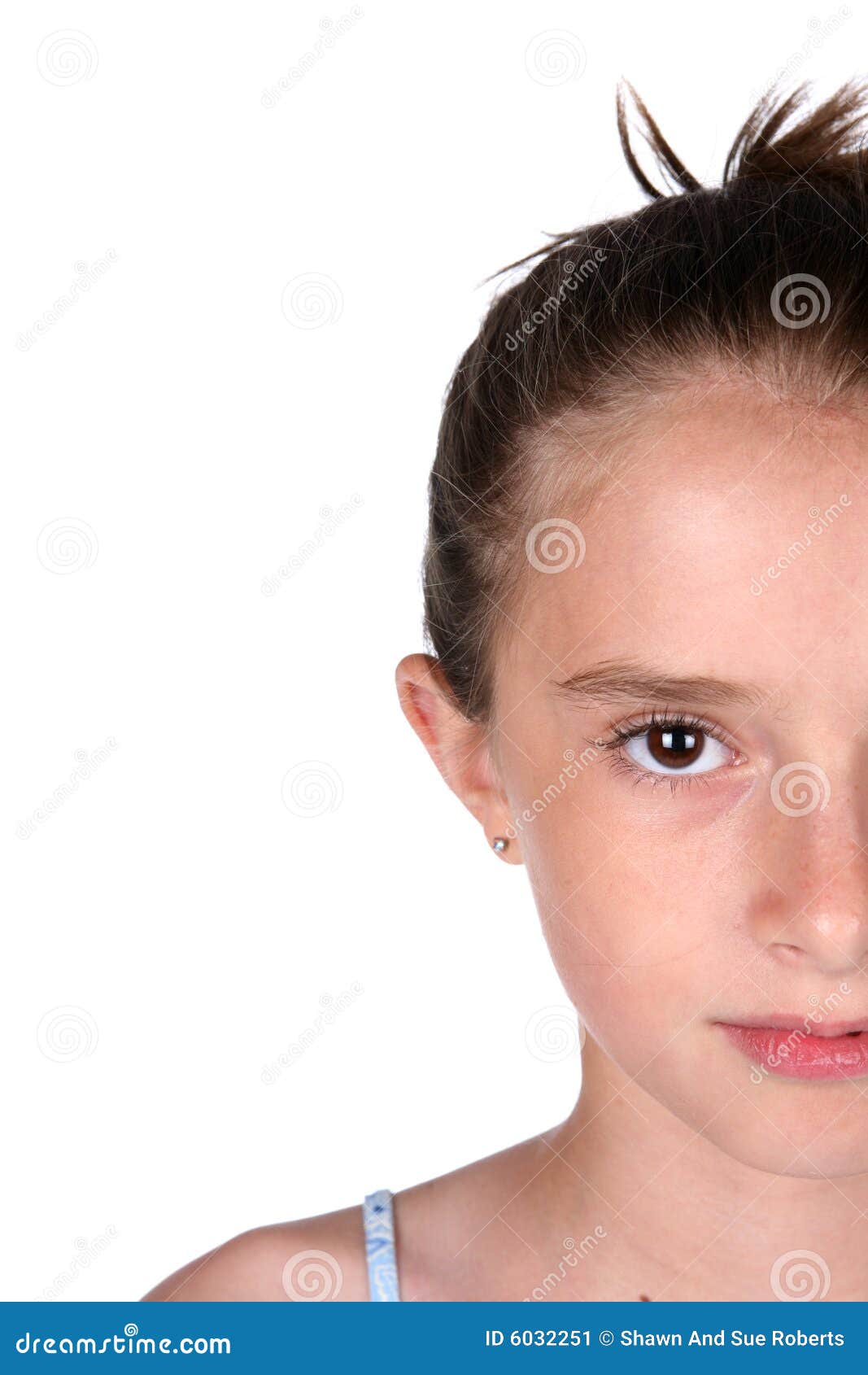 Half of pretty girl s face stock image. Image of fresh - 6032251