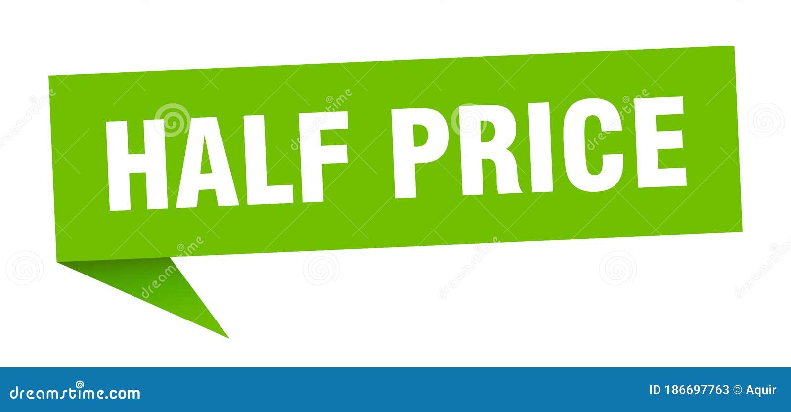 Half Price Banner. Half Price Speech Bubble Stock Vector - Illustration ...