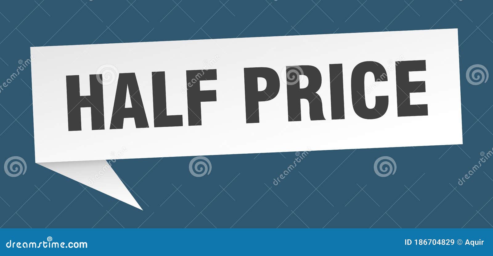 Half Price Banner. Half Price Speech Bubble Stock Vector - Illustration ...