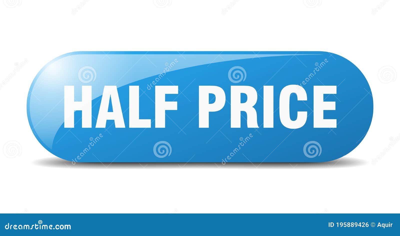 Half Price Button. Sticker. Banner. Rounded Glass Sign Stock Vector ...