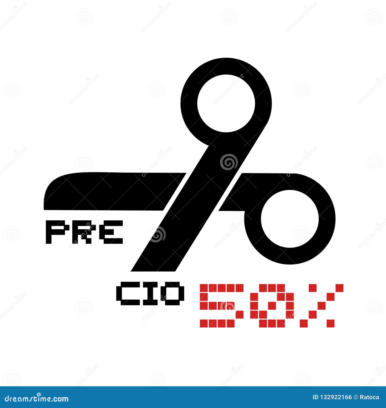 Half Price Discount Symbol in Spanish Stock Vector - Illustration of ...