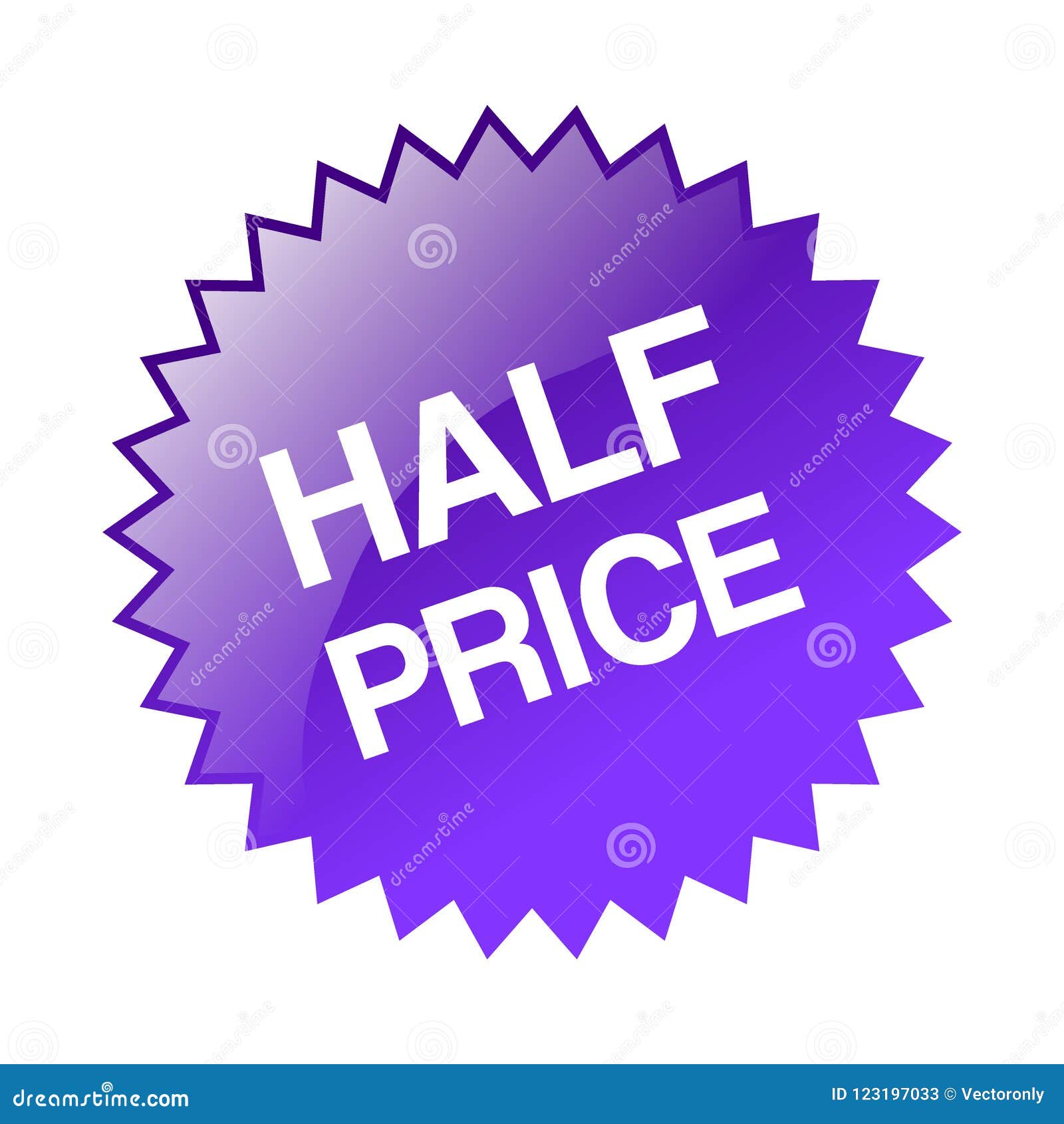 Half price stock illustration. Illustration of message - 123197033