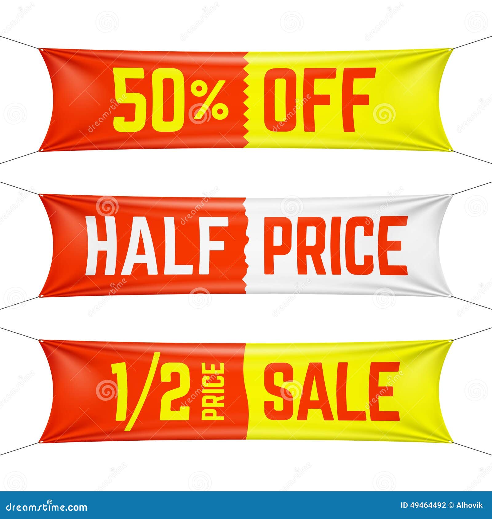 Textile Banners Template, Mockup Illustration | CartoonDealer.com ...
