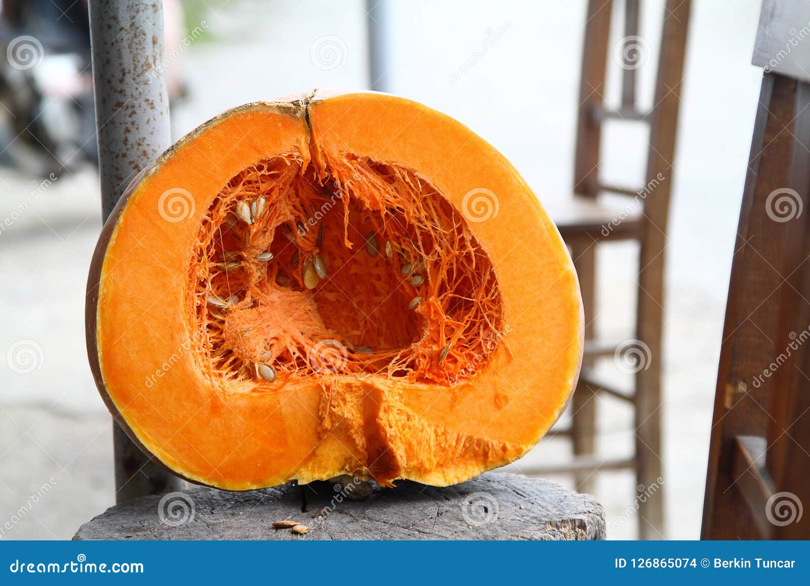 Half pumpkin stock photo. Image of holiday, indoors - 126865074