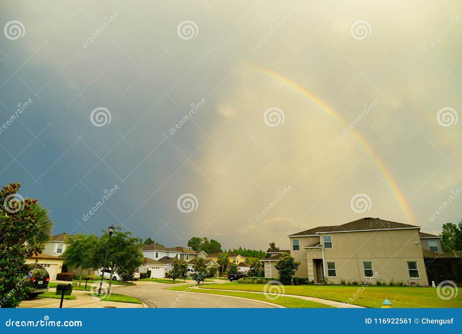 Half rainbow stock image. Image of florida, plane, lake - 116922561