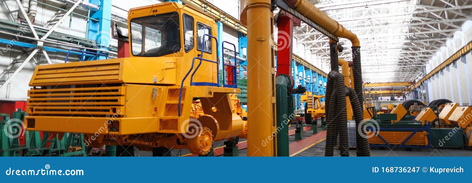 Half Ready Heavy Truck Standing at End of Production Line Stock Image ...