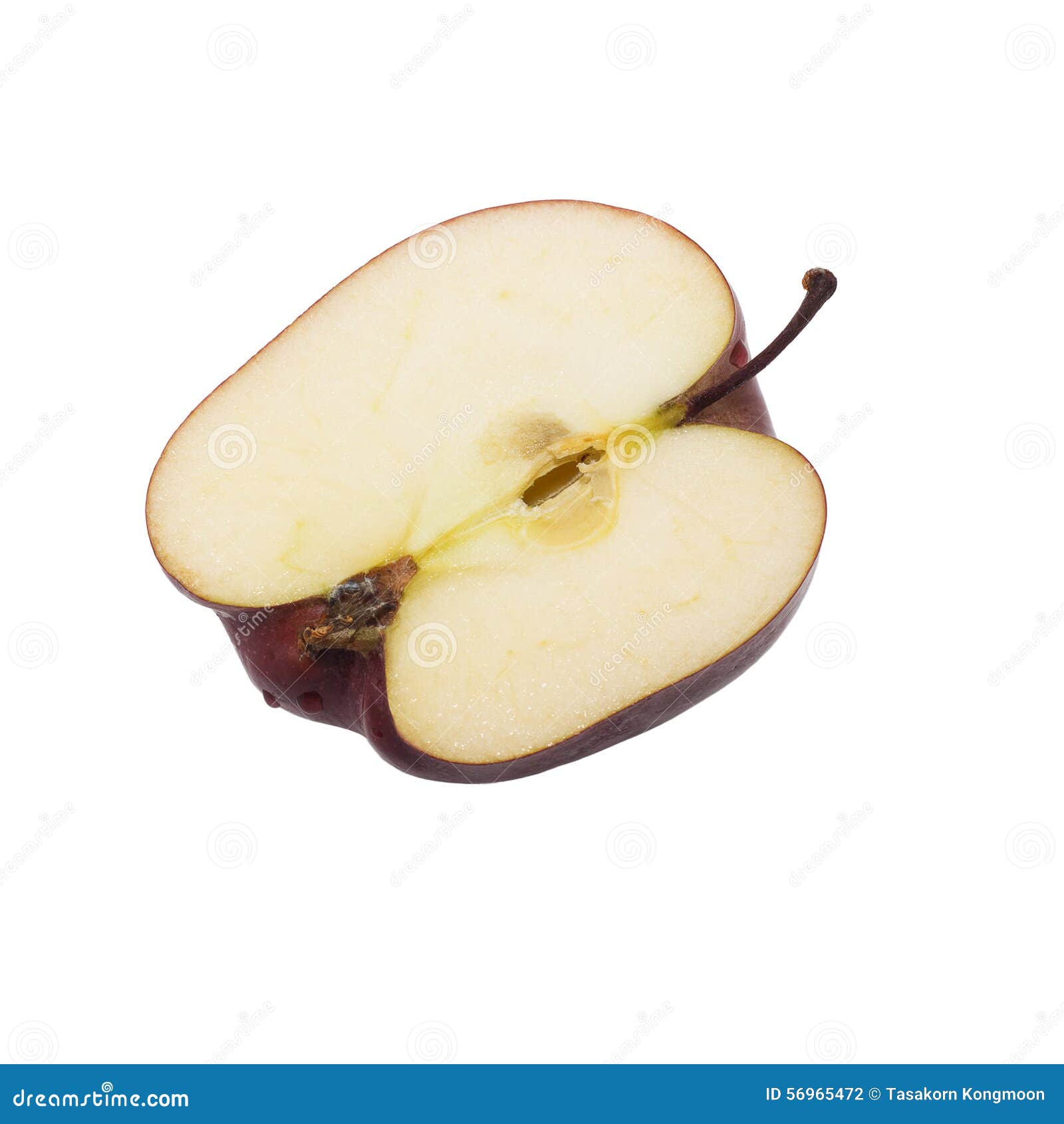 Half Red Apple Isolated on White Stock Photo - Image of nutritious ...