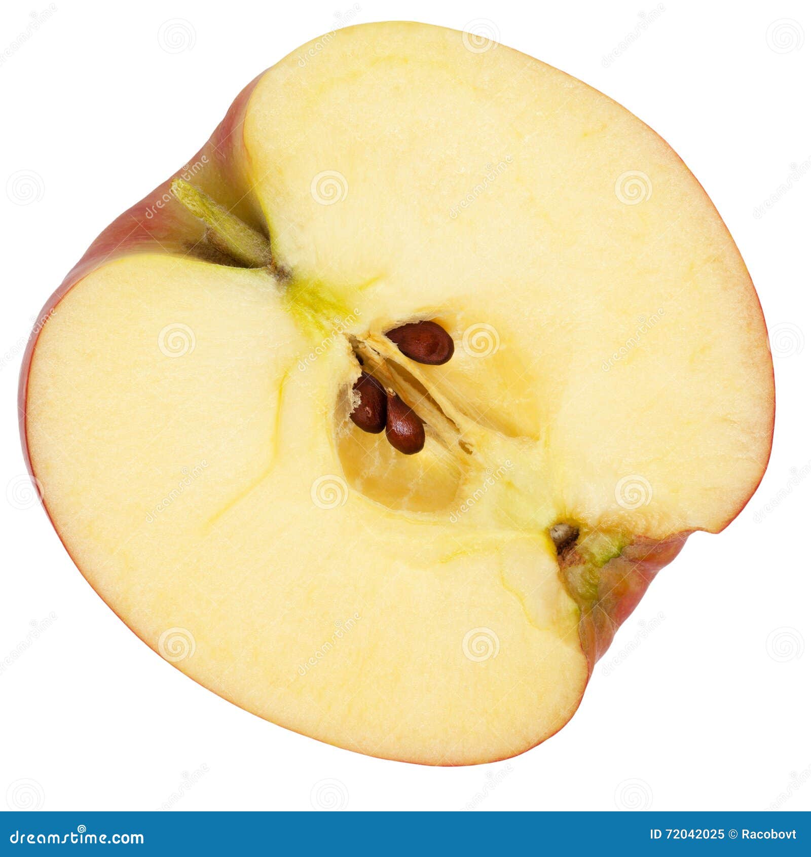 Half a red apple stock image. Image of healthy, organic - 72042025