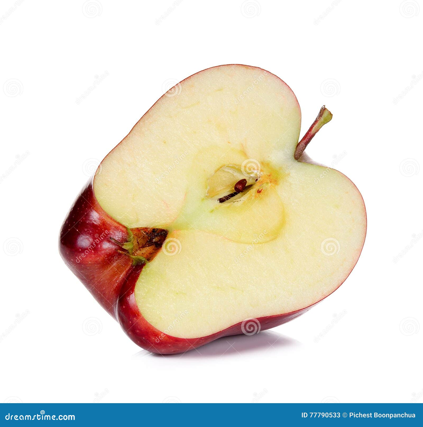 Half of Red Apple Isolated on White Background Stock Image - Image of ...