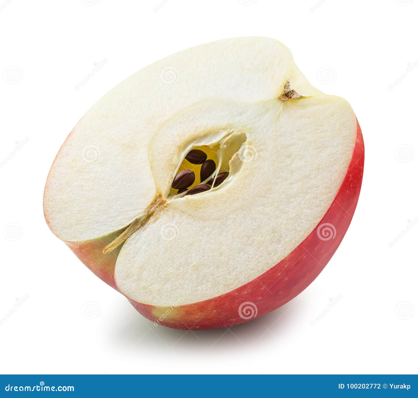 Half of Red Apple Isolated on a White Background Stock Photo - Image of ...
