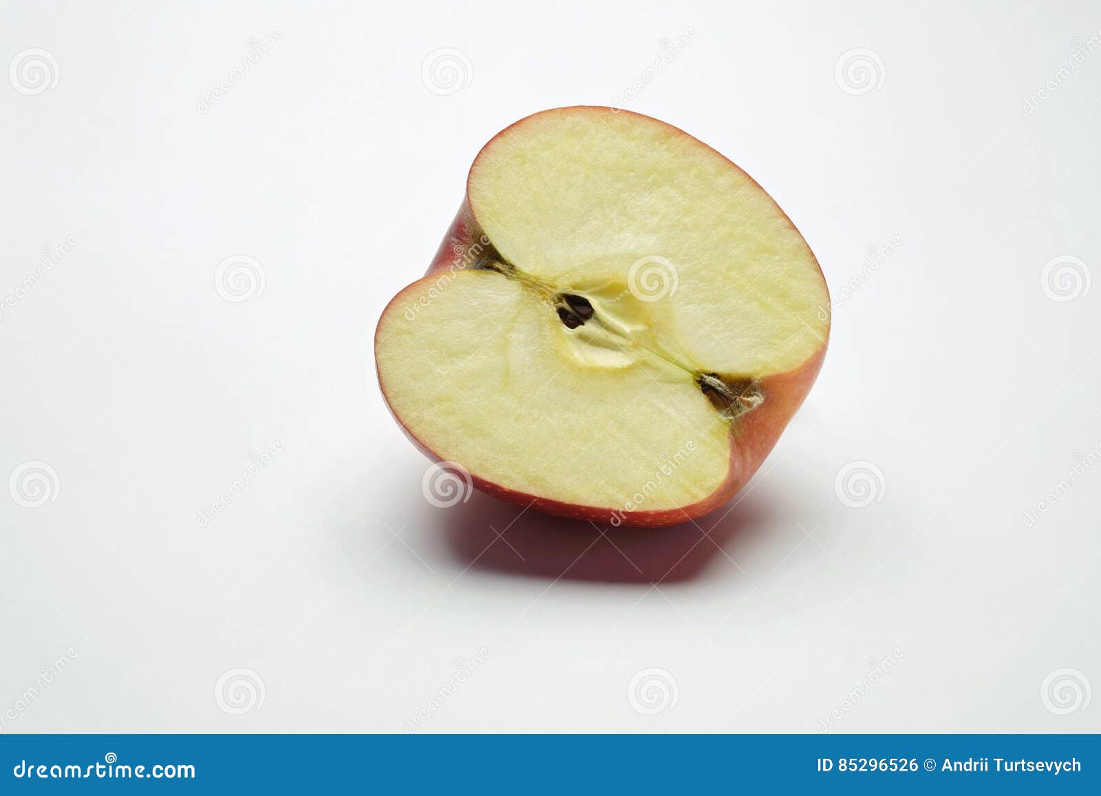 Half of Red Apple Isolated on White Background. Stock Photo - Image of ...