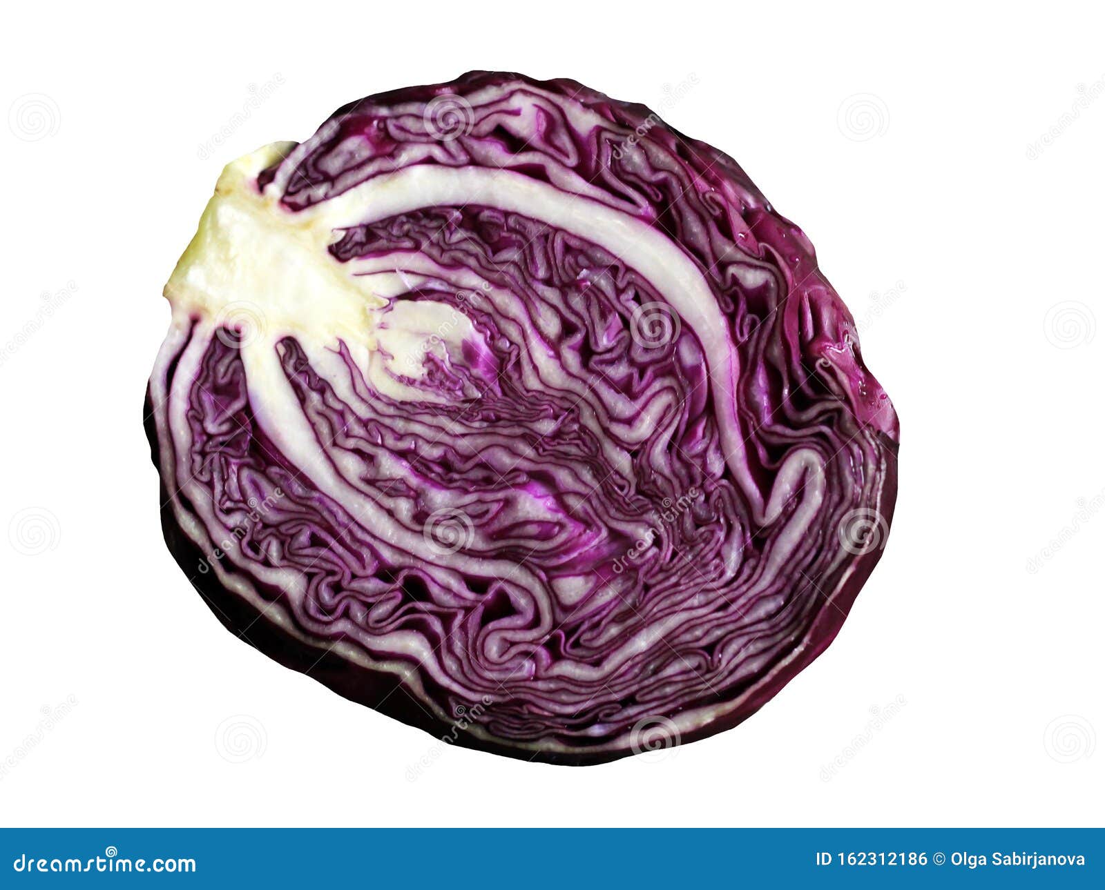 Half Red Cabbage Isolated on White Background Stock Photo - Image of ...