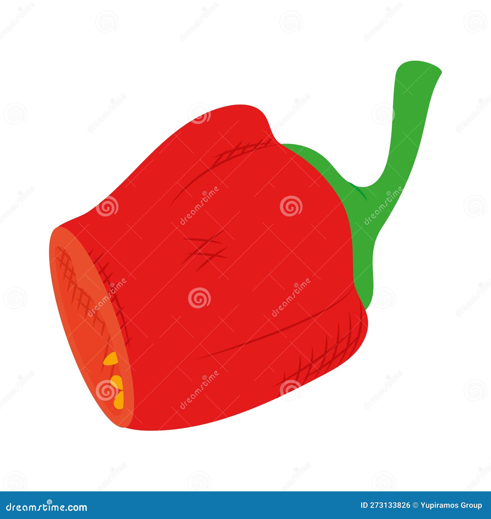 Half red chilli pepper stock vector. Illustration of isolated - 273133826