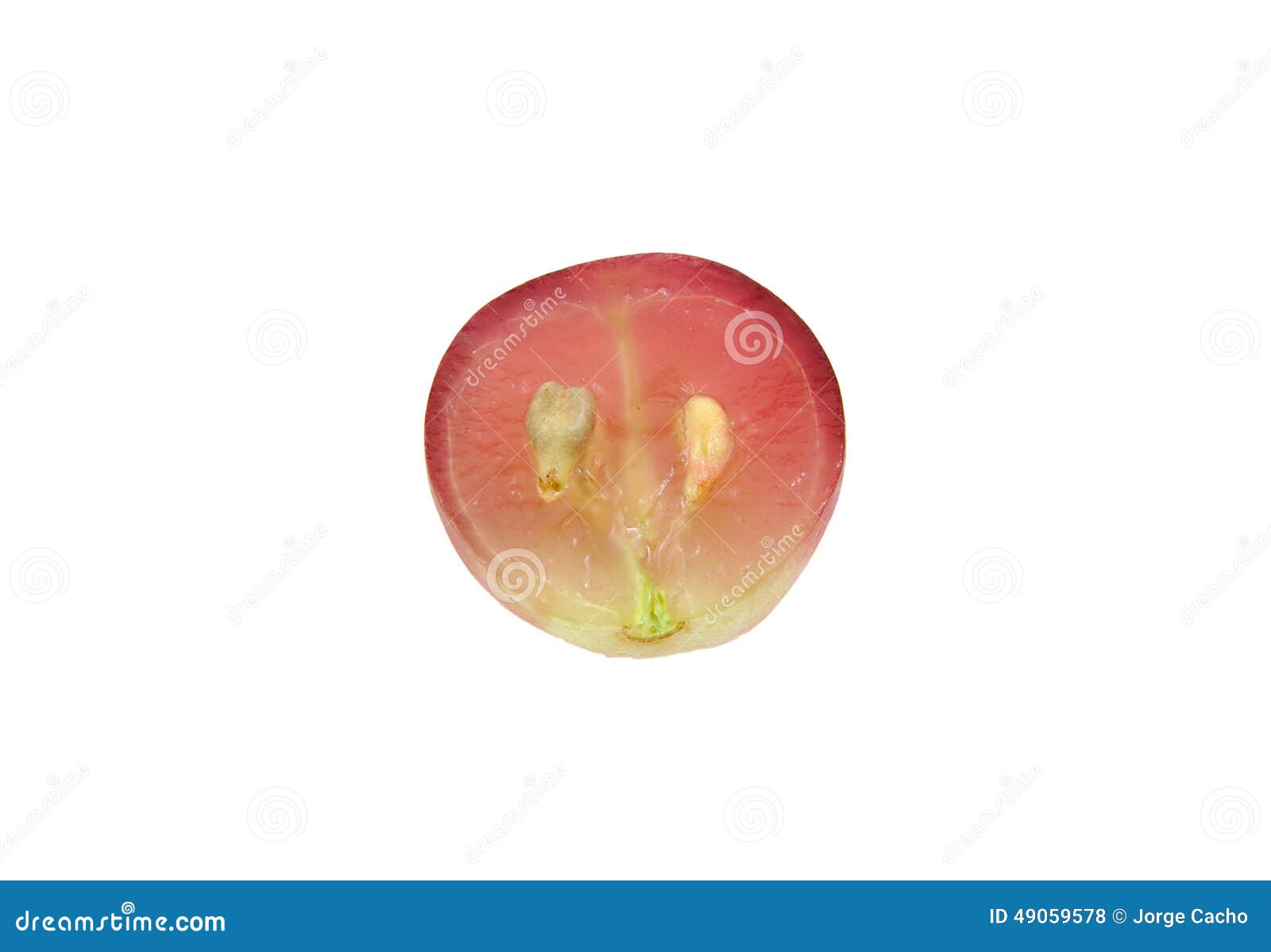 Half Red Grape Isolated on White. Stock Photo - Image of textured, core ...